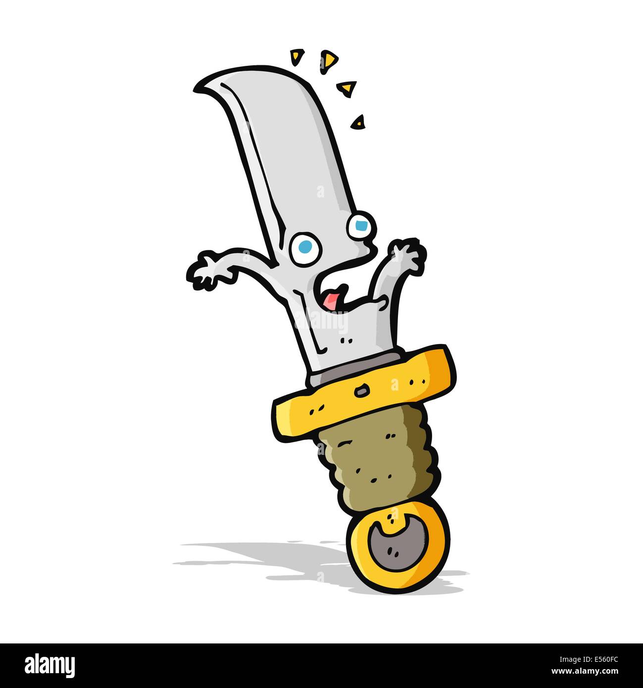 cartoon frightened knife Stock Vector Image & Art - Alamy