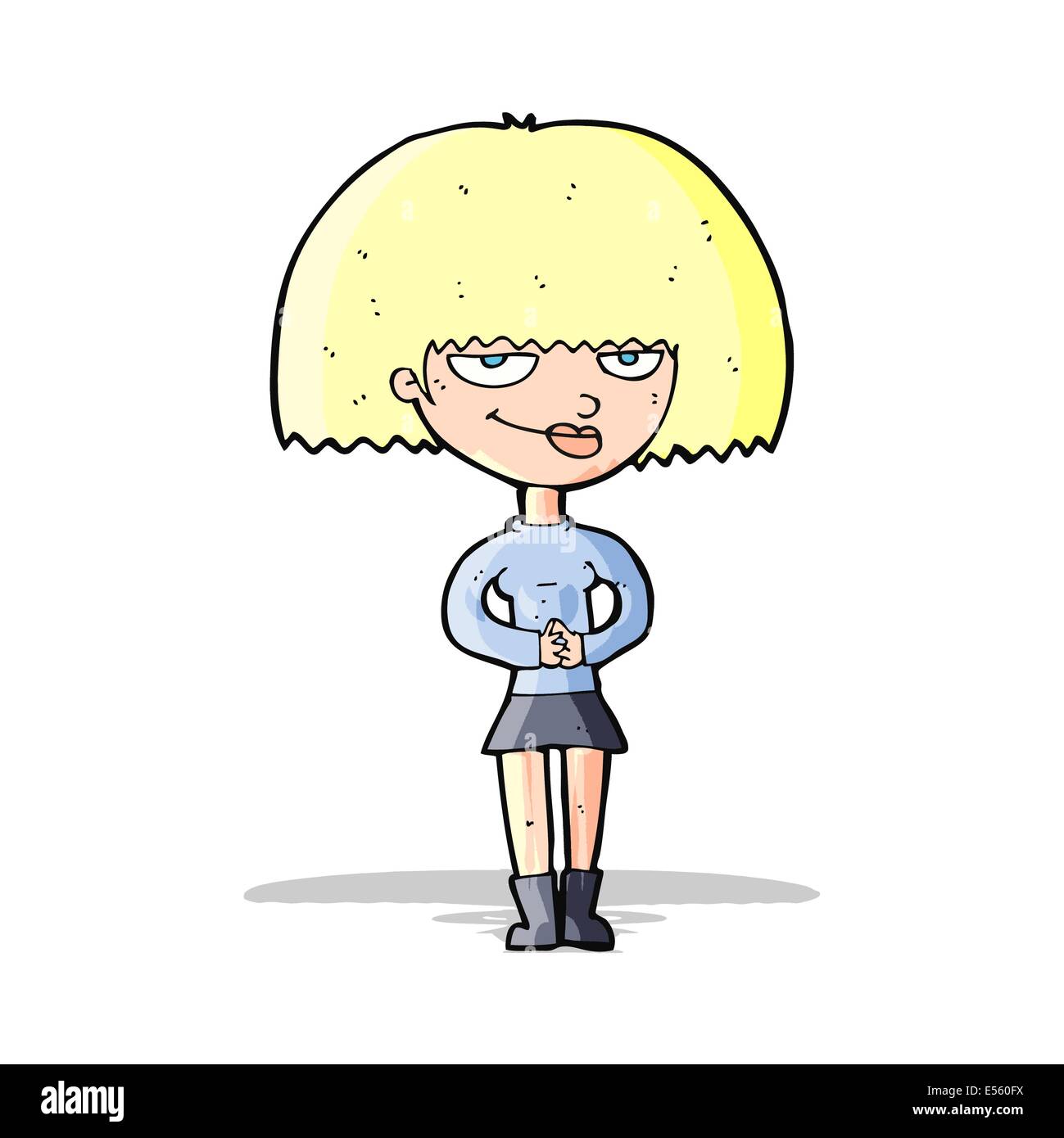 cartoon sly woman Stock Vector Image & Art - Alamy