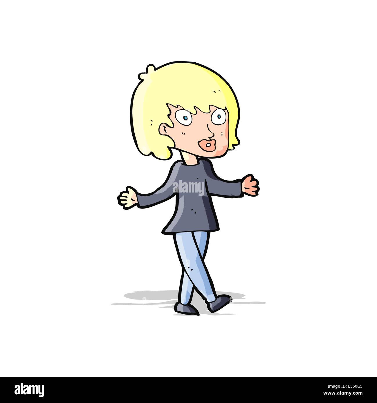 cartoon woman with open arms Stock Vector Image & Art - Alamy