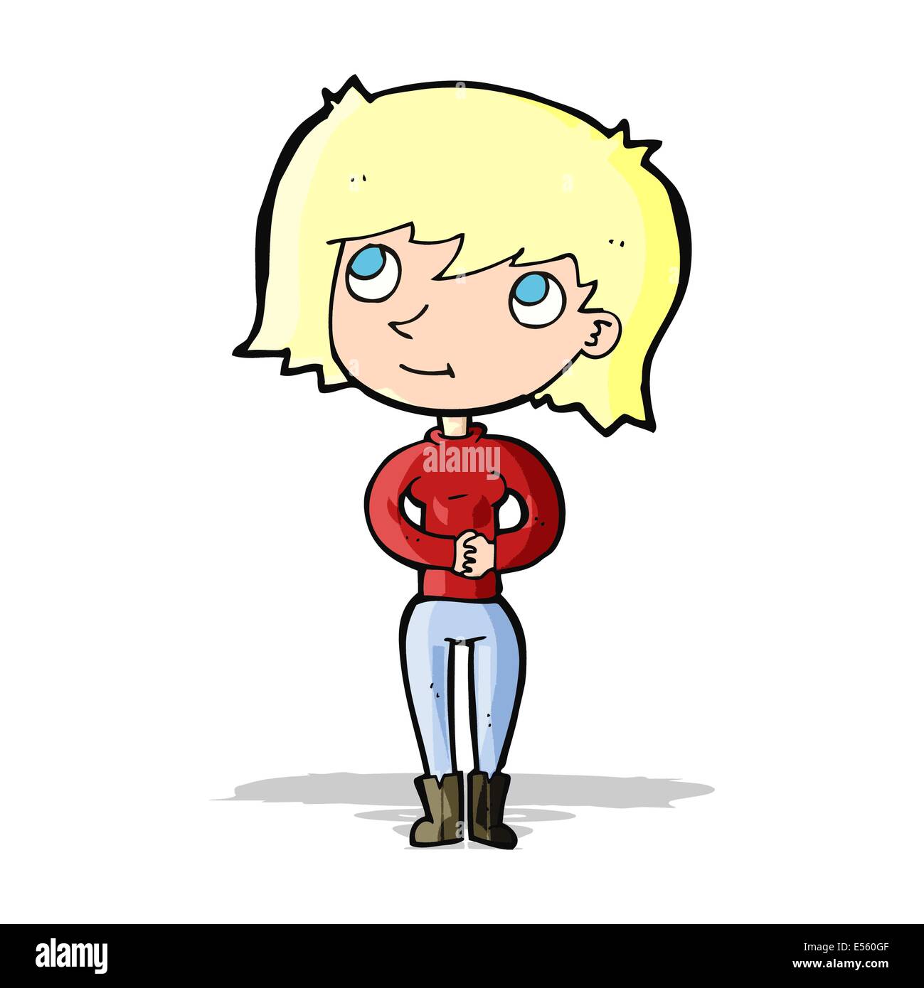 cartoon friendly woman Stock Vector Image & Art - Alamy