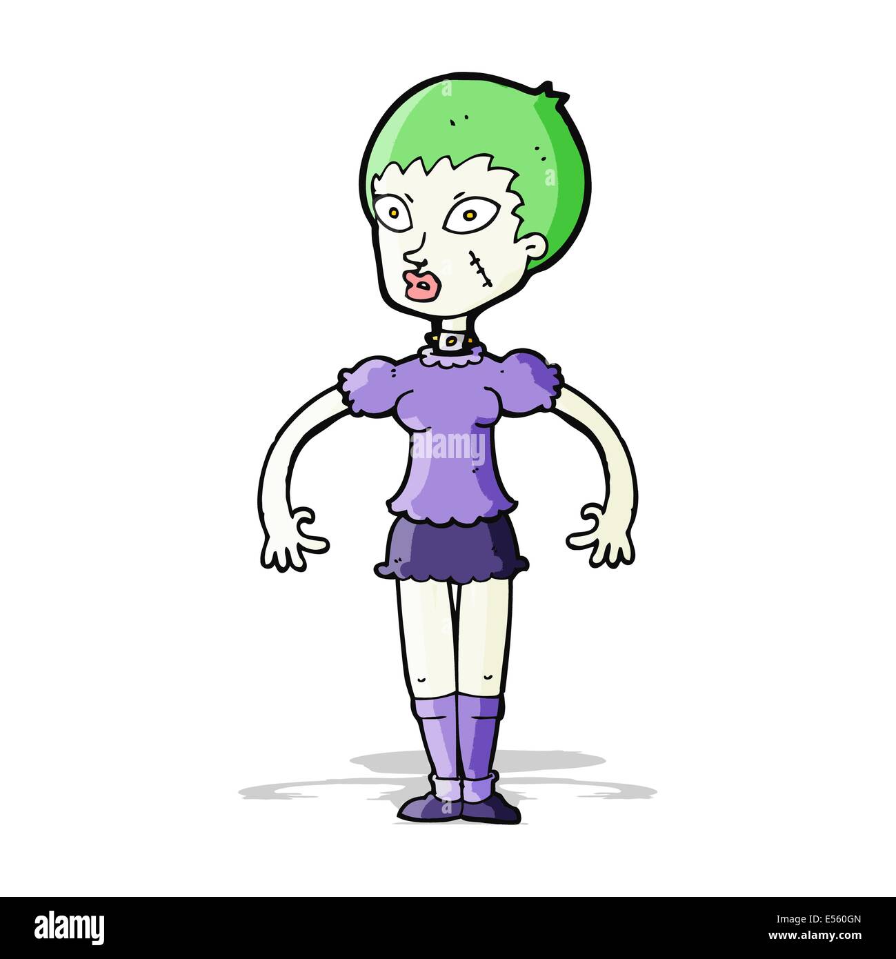 cartoon zombie monster woman Stock Vector Image & Art - Alamy
