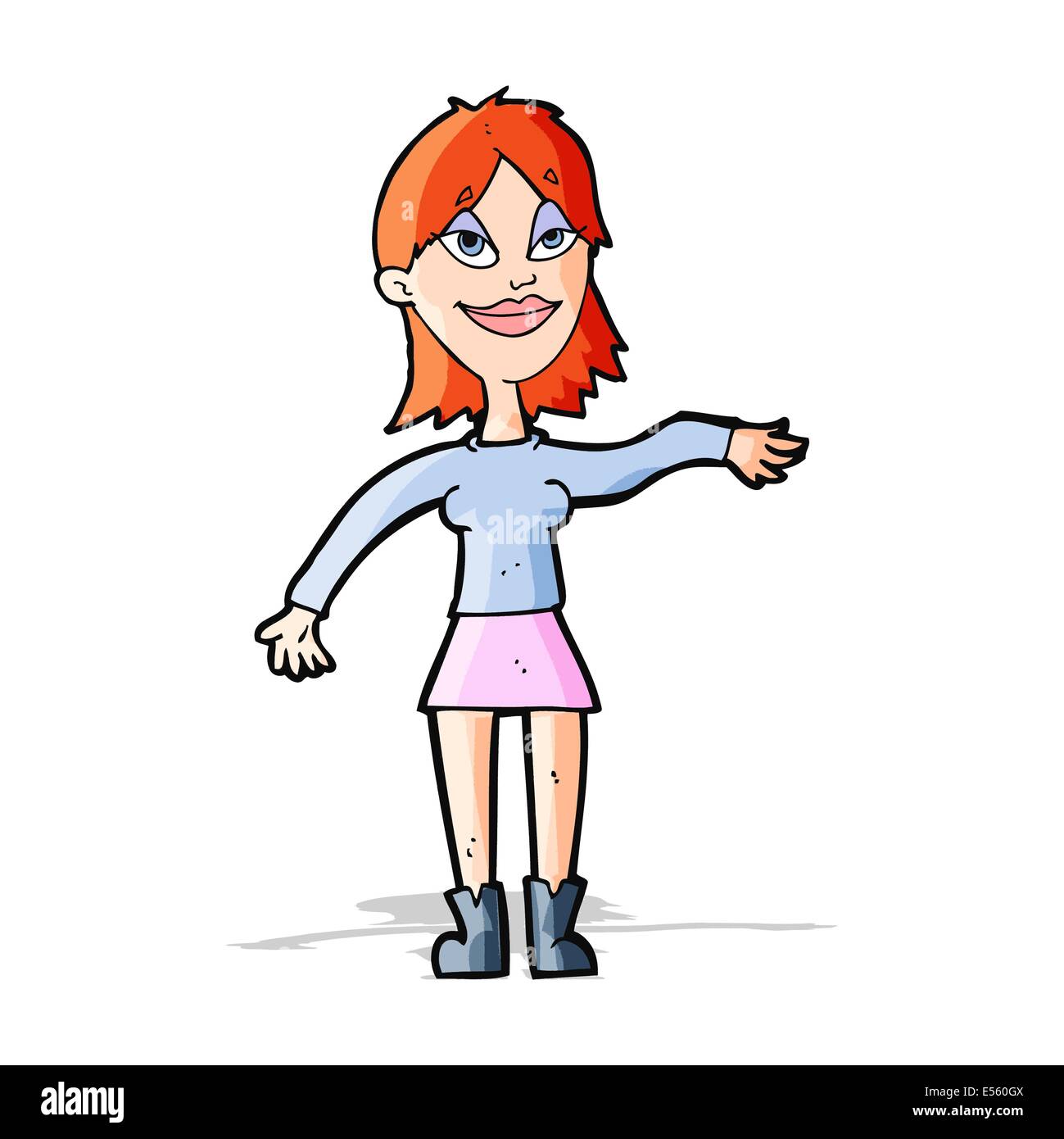 cartoon woman making hand gesture Stock Vector Image & Art - Alamy