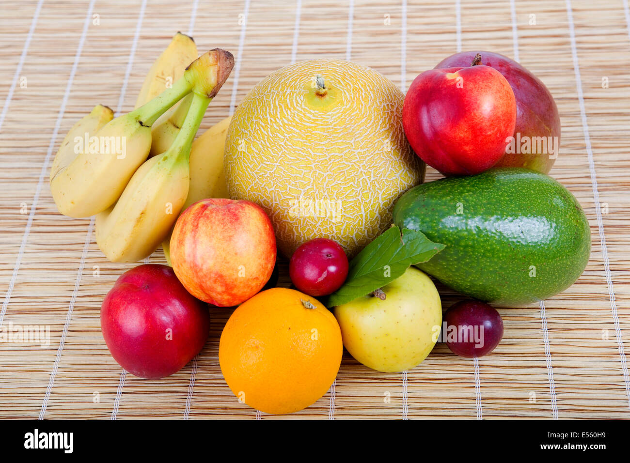 variety of fruits at the kitchen Stock Photo - Alamy