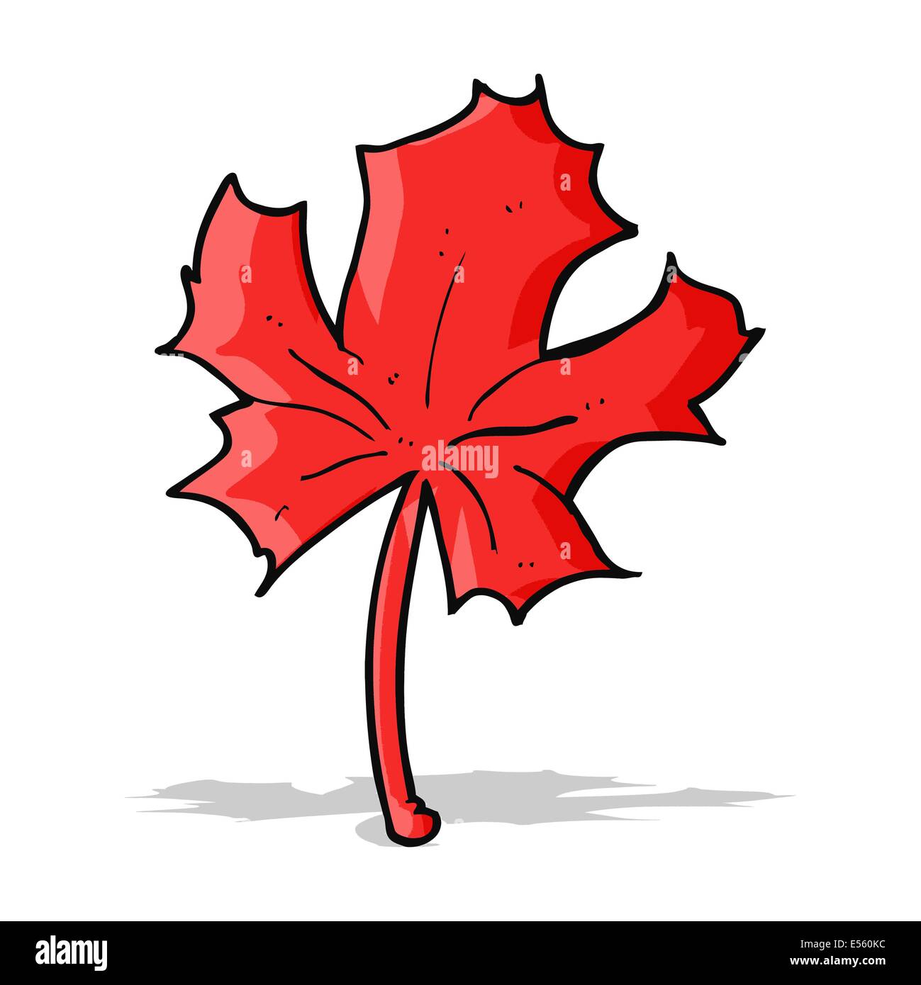 cartoon red maple leaf Stock Vector Image & Art - Alamy