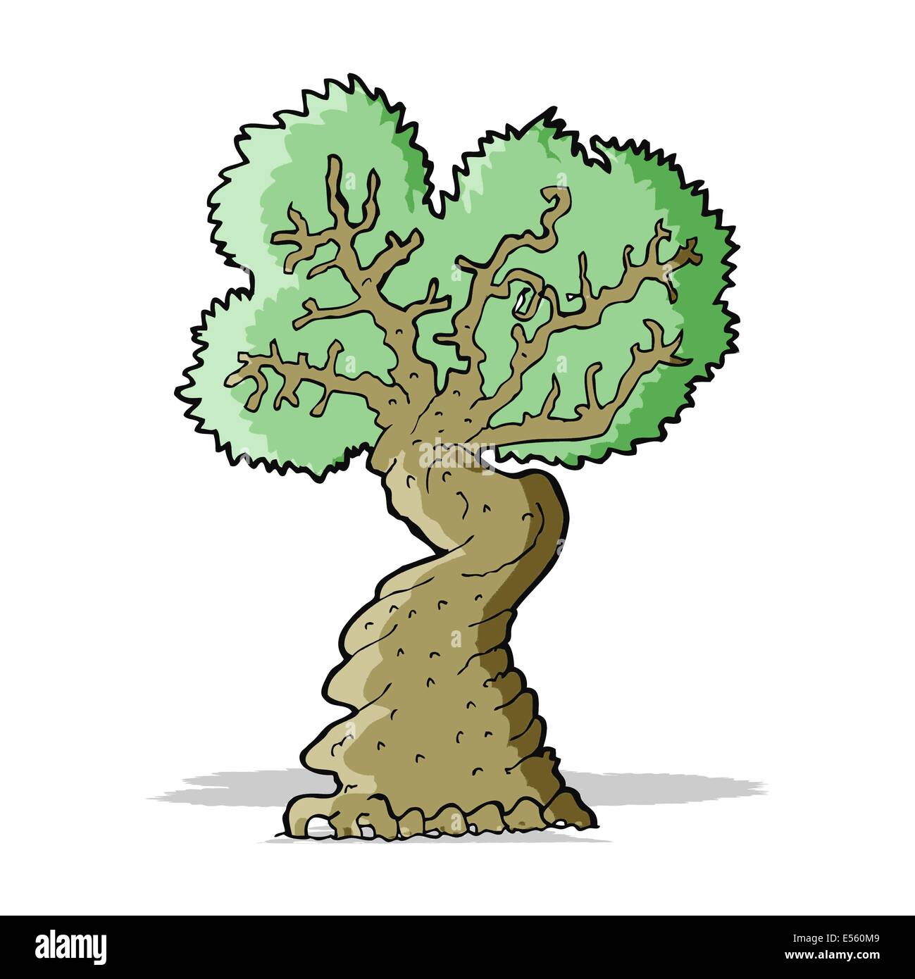 Cartoon big old tree Cut Out Stock Images & Pictures - Alamy