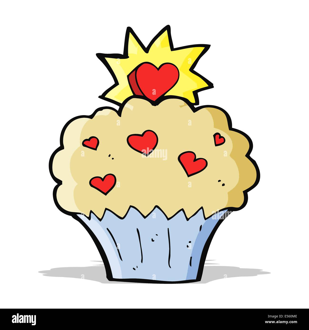 cartoon love heart cupcake Stock Vector Image & Art - Alamy