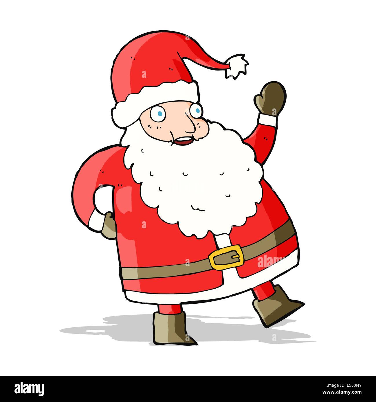 funny waving santa claus cartoon Stock Vector Image & Art - Alamy