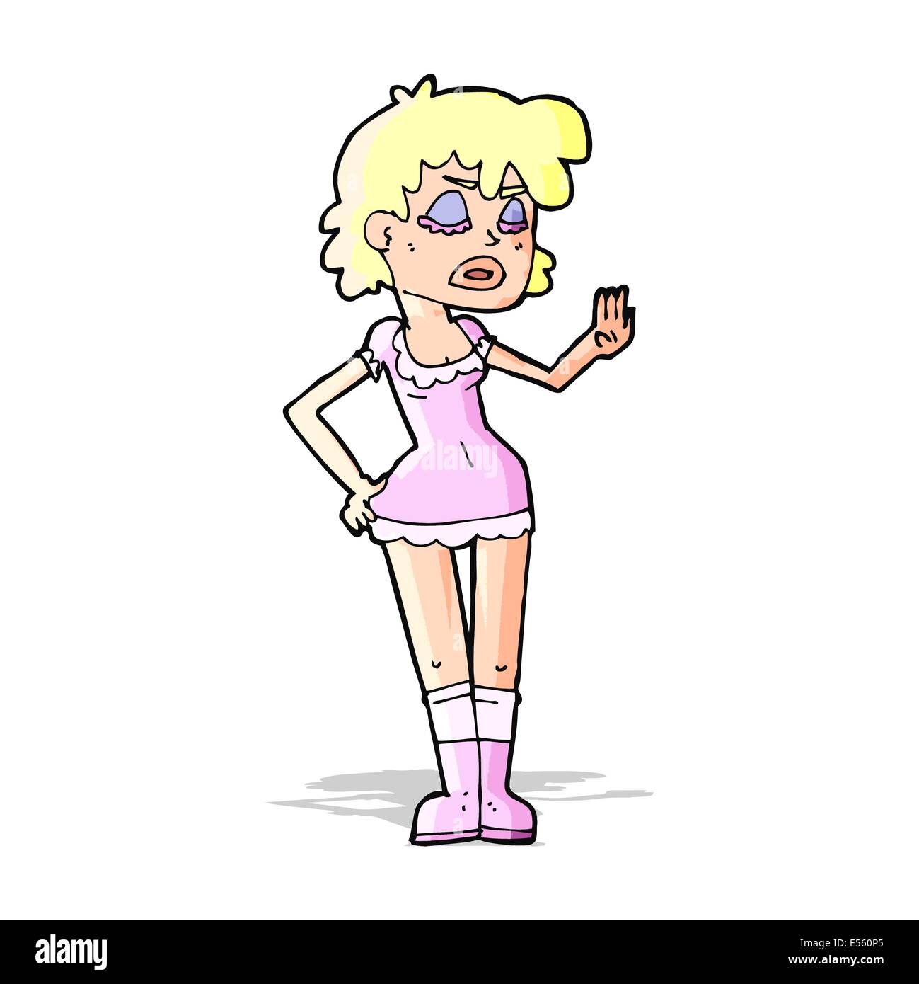 cartoon woman making dismissive gesture Stock Vector Image & Art - Alamy