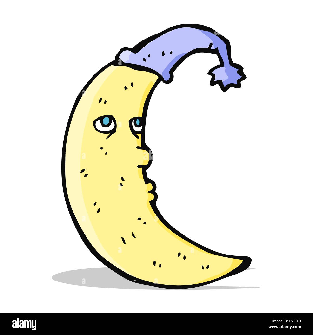 sleepy moon cartoon Stock Vector Image & Art - Alamy