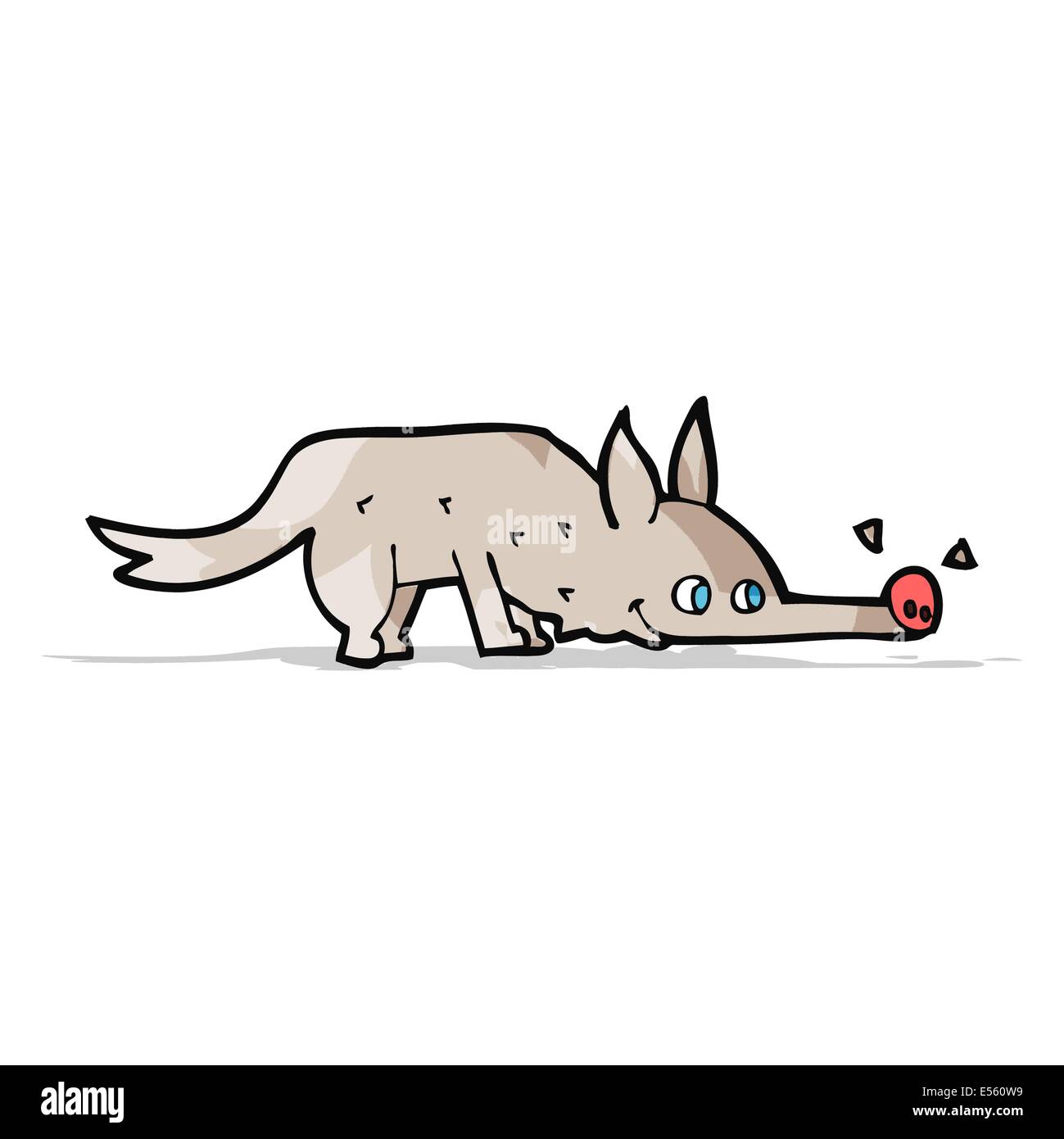 cartoon dog sniffing floor Stock Vector Image & Art - Alamy