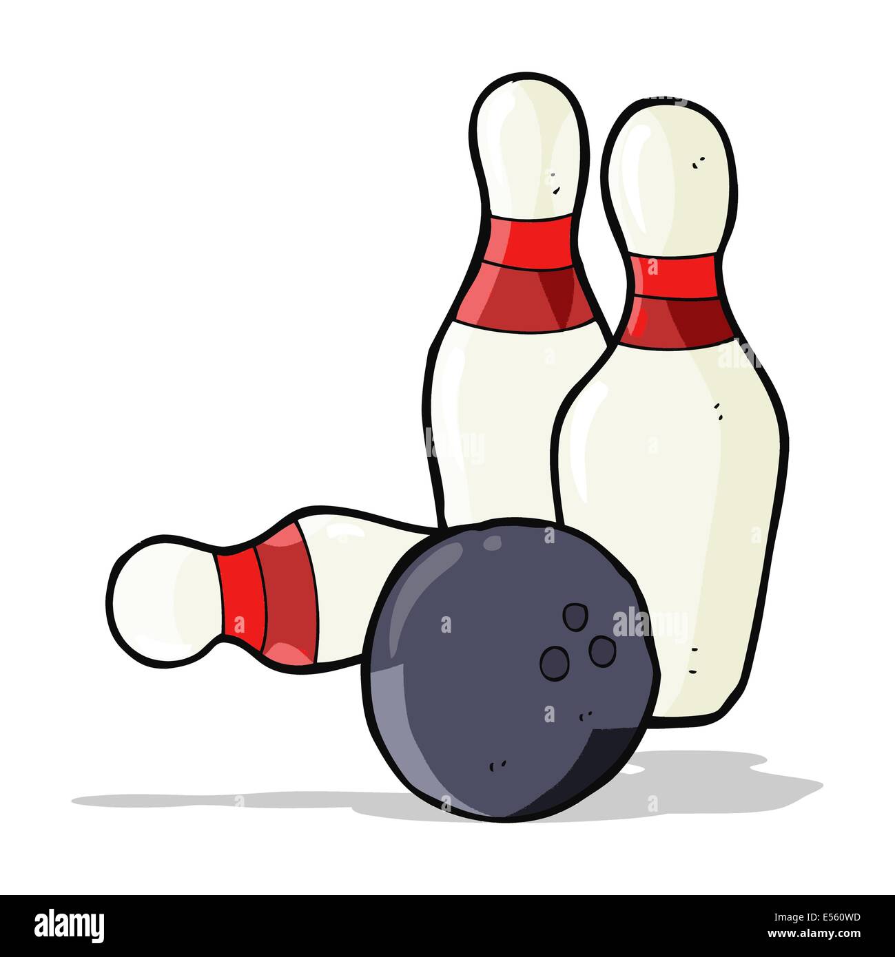 ten pin bowling cartoon Stock Vector Image & Art - Alamy