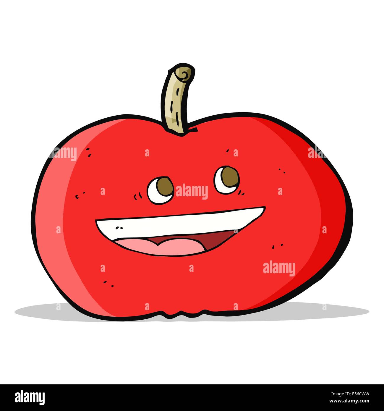 cartoon happy apple Stock Vector Image & Art - Alamy