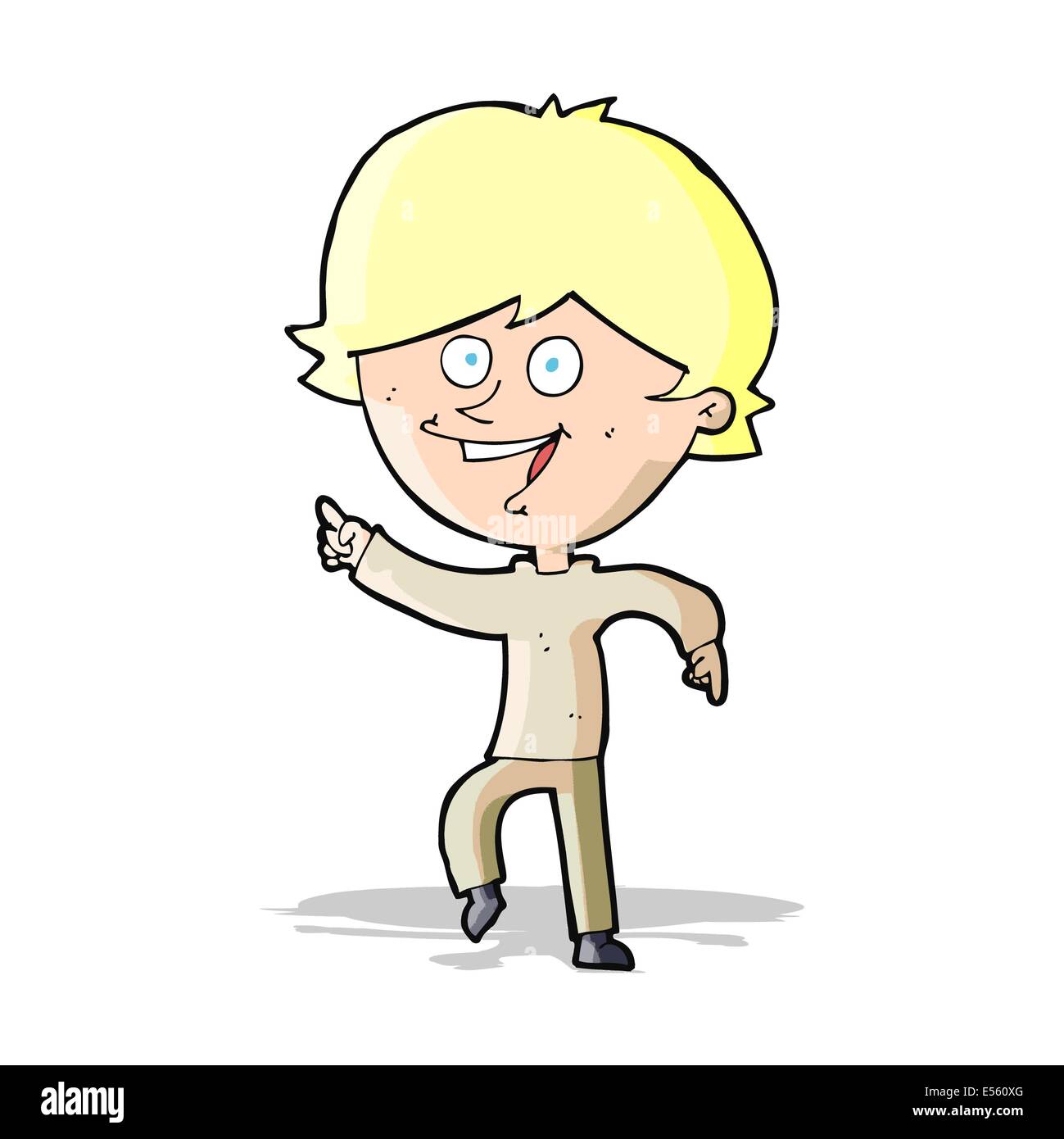 cartoon happy pointing man Stock Vector Image & Art - Alamy