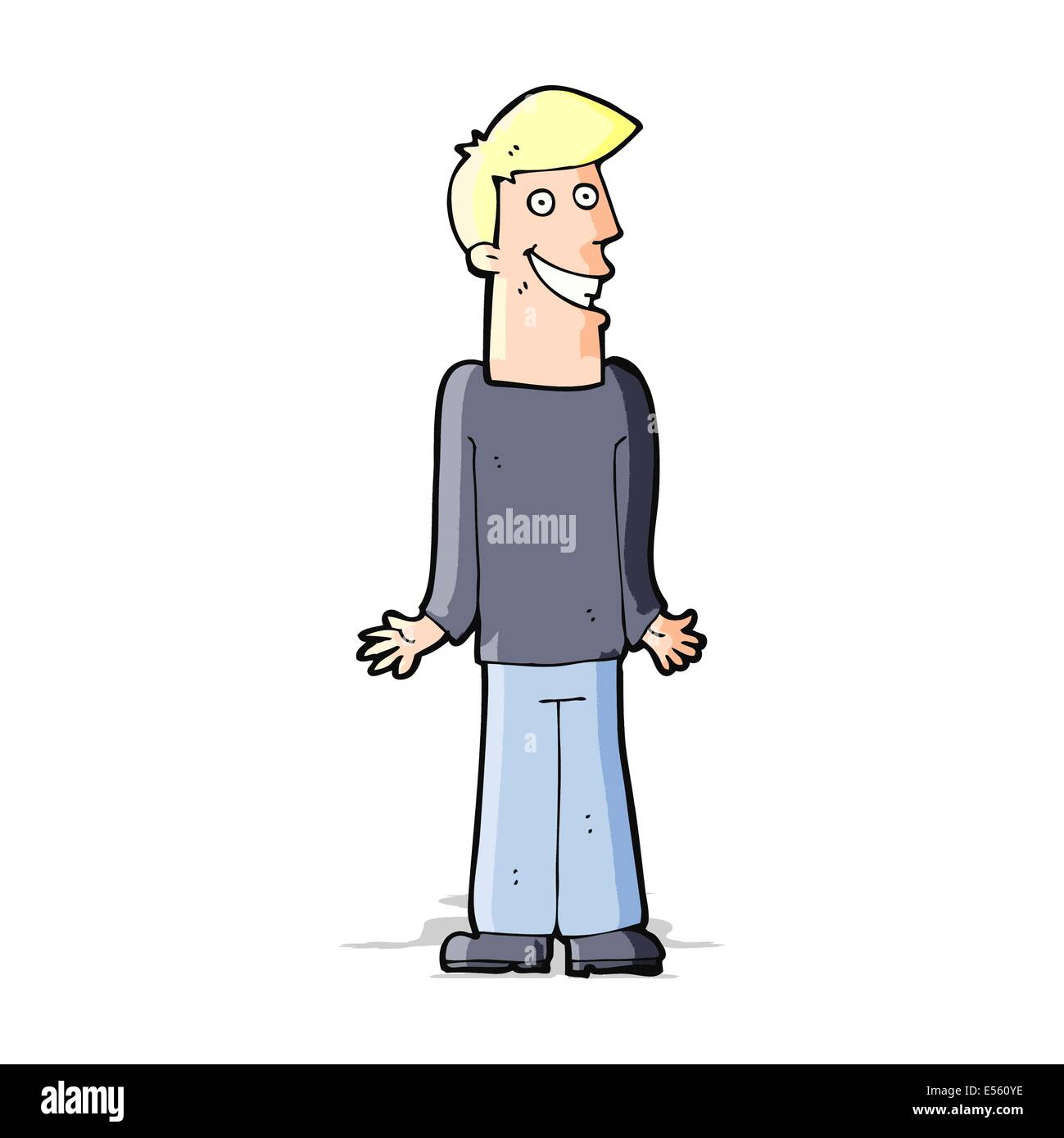 cartoon man shrugging shoulders Stock Vector Image & Art - Alamy