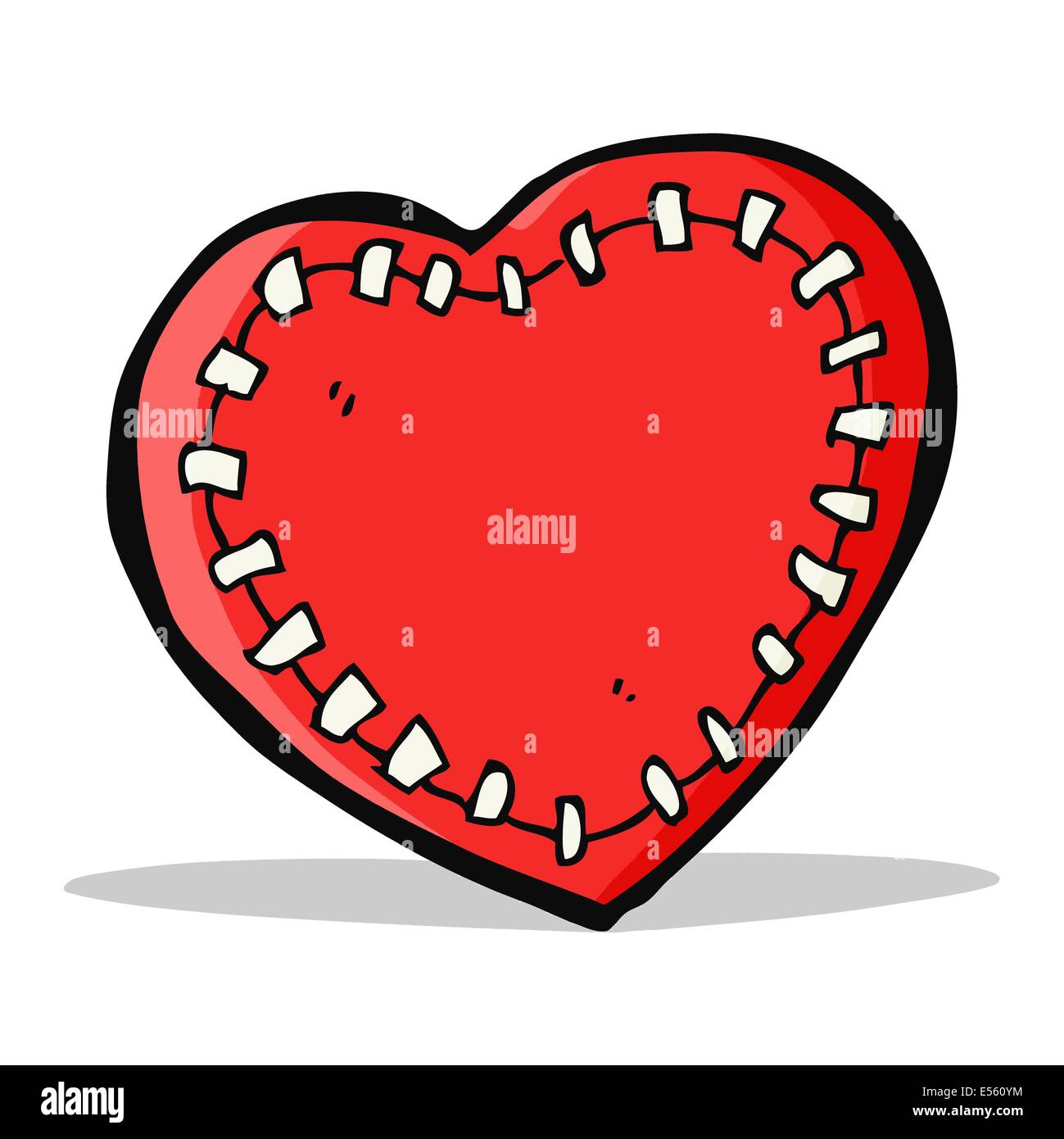 cartoon stitched heart Stock Vector Image & Art - Alamy
