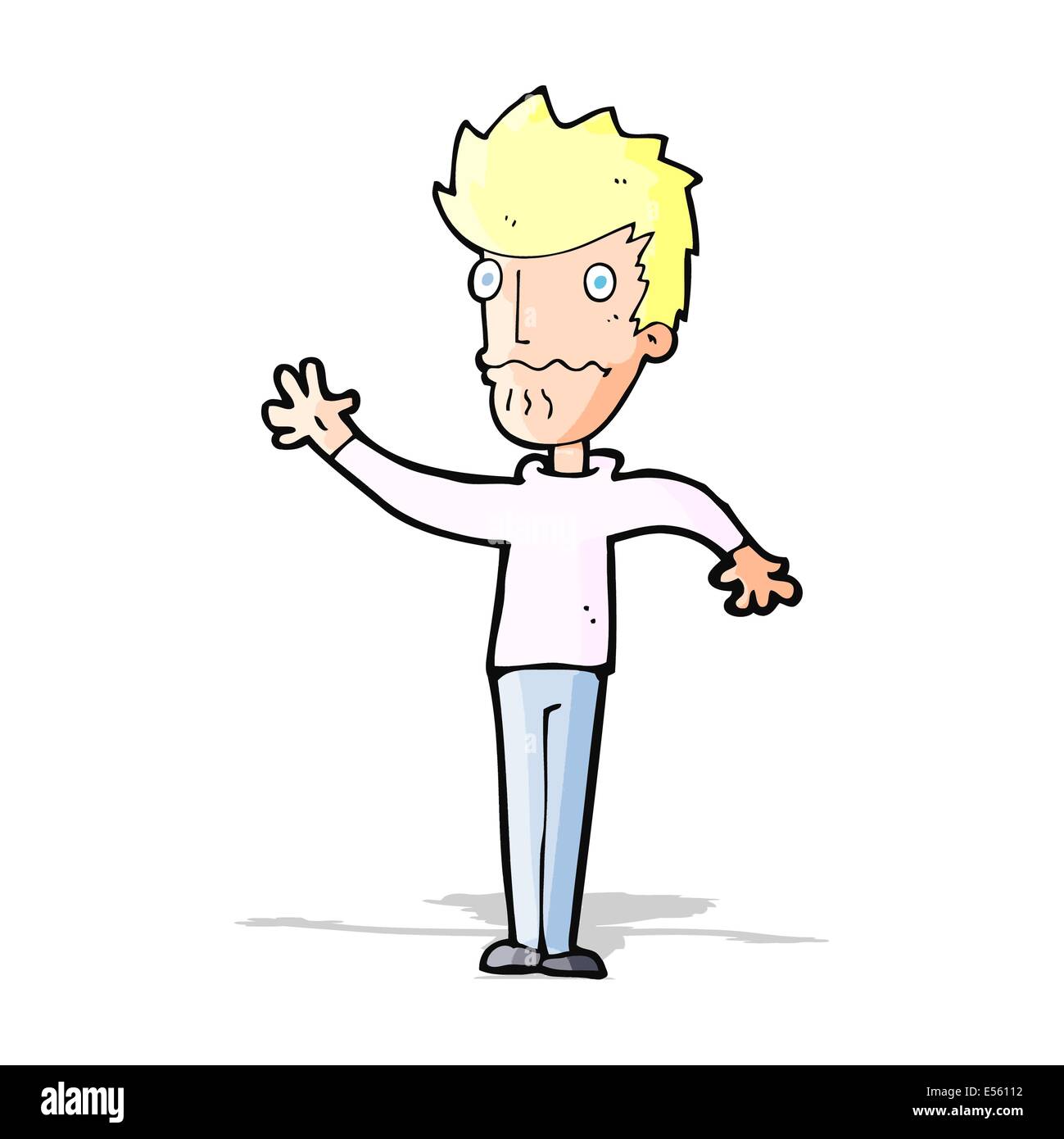 Cartoon man reaching out hand hi-res stock photography and images - Alamy