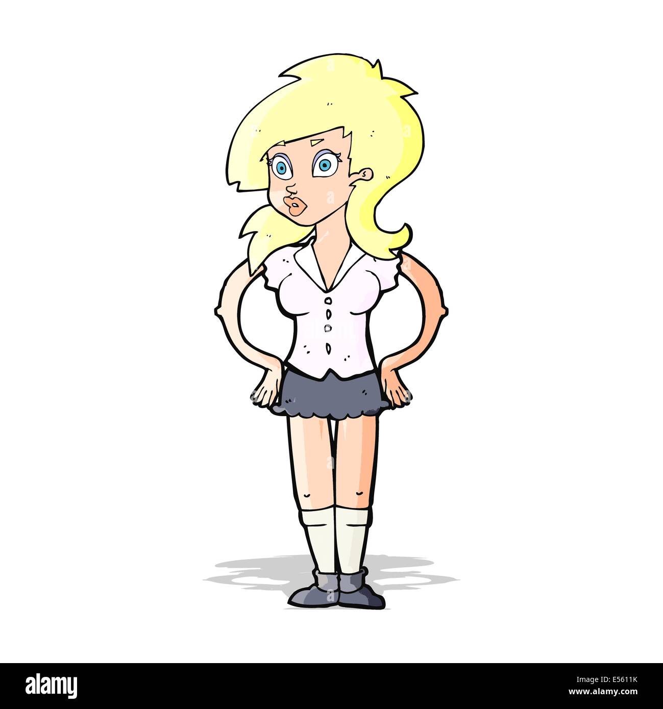 cartoon pretty woman Stock Vector Image & Art - Alamy