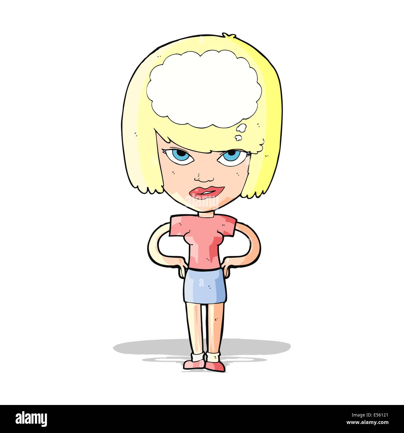 cartoon woman thinking Stock Vector Image & Art - Alamy