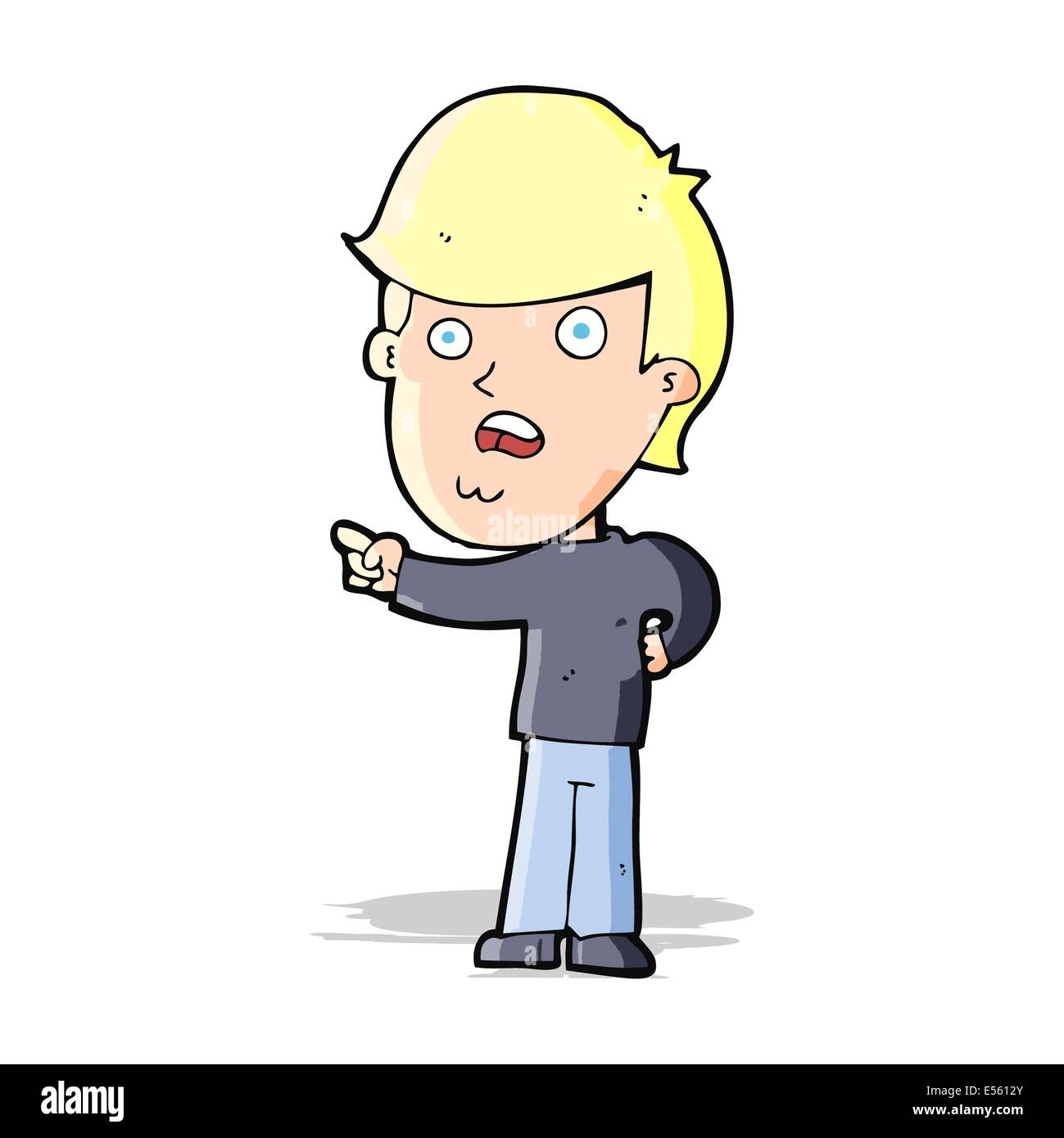 cartoon shocked man pointing Stock Vector Image & Art - Alamy
