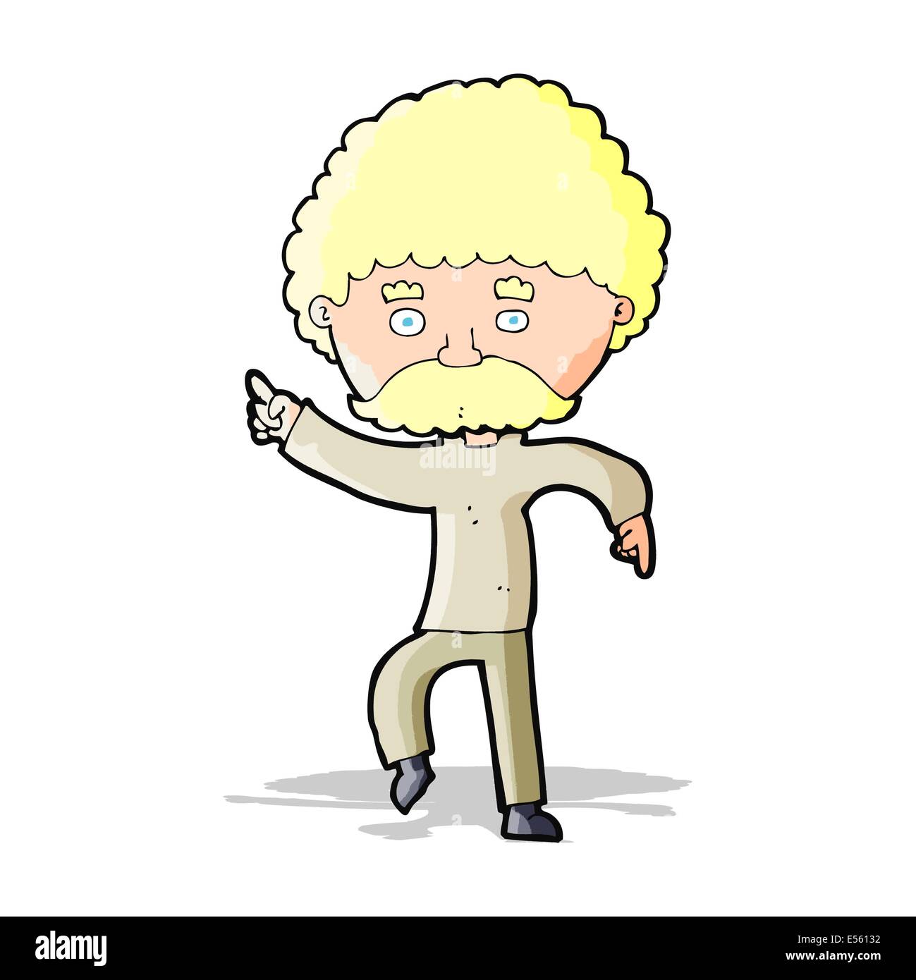 Cartoon Seventies Style Man Disco Dancing Stock Vector Image And Art Alamy