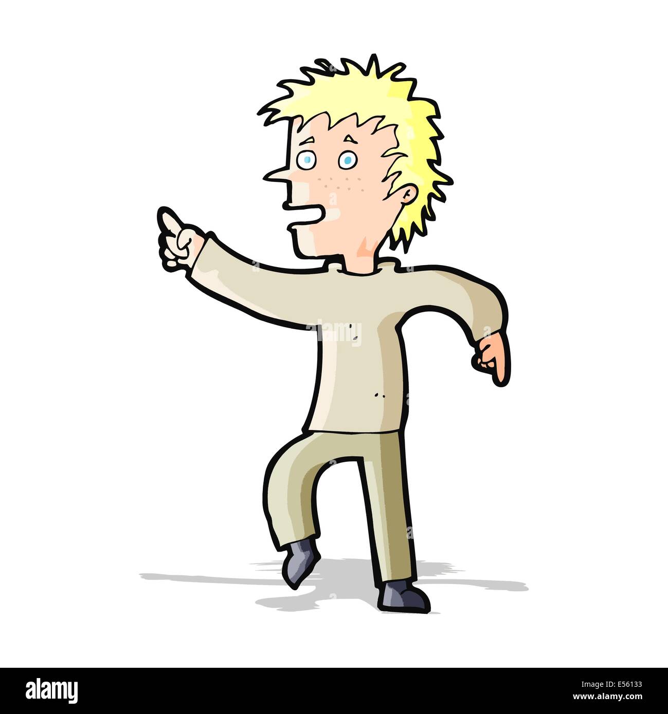 cartoon happy man pointing Stock Vector Image & Art - Alamy