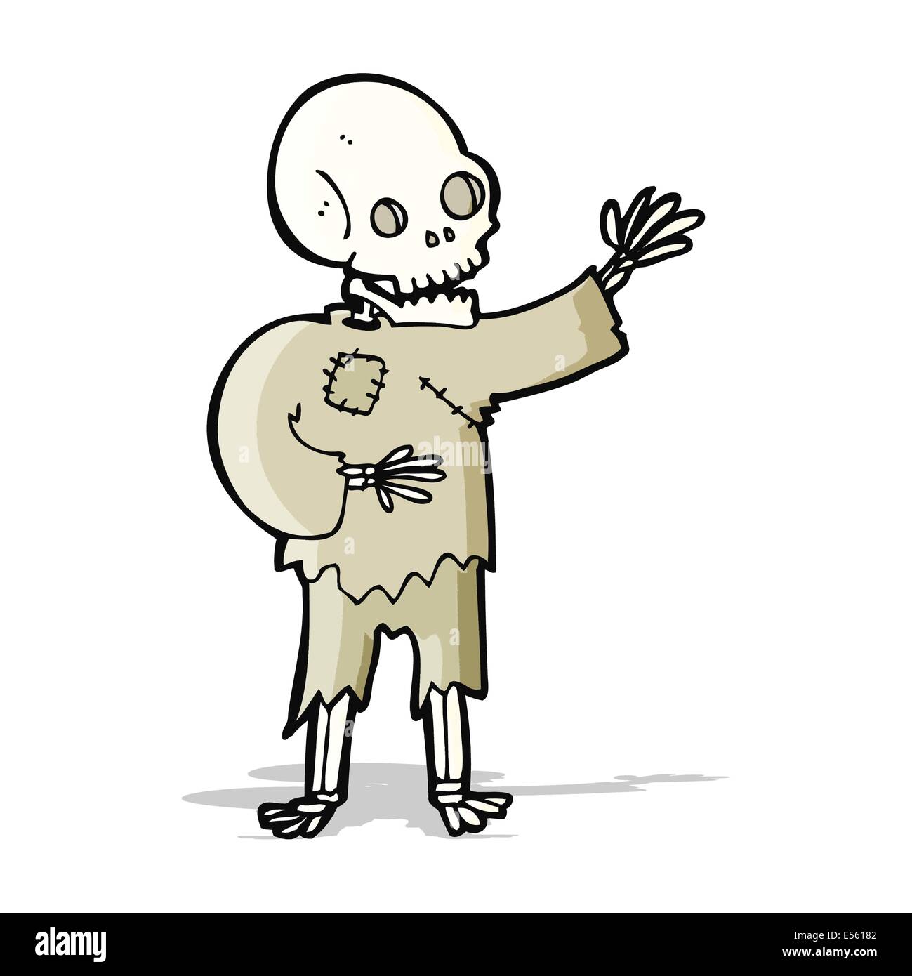 Cartoon Skeleton Waving Stock Vector Image And Art Alamy