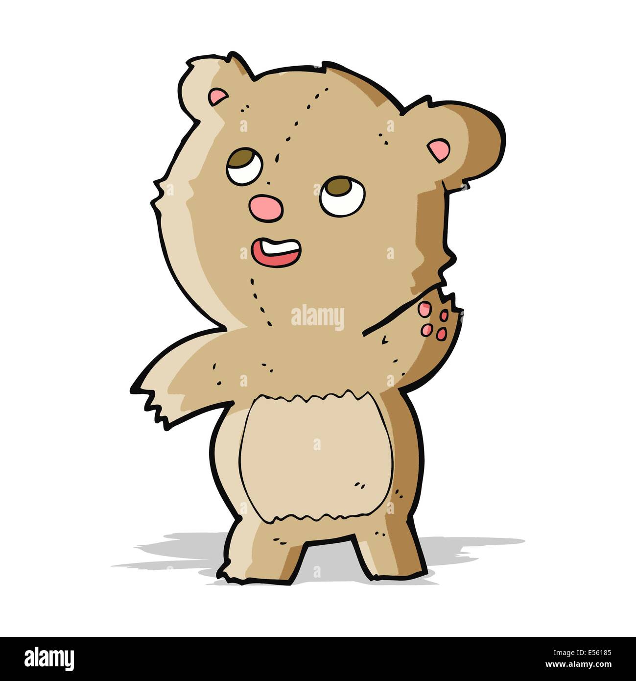 cartoon cute waving teddy bear Stock Vector Image & Art - Alamy
