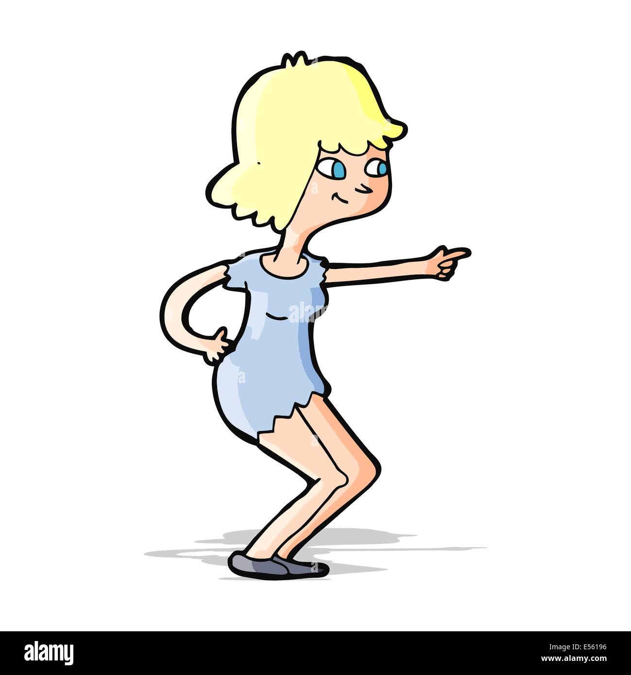 cartoon girl pointing Stock Vector Image & Art - Alamy