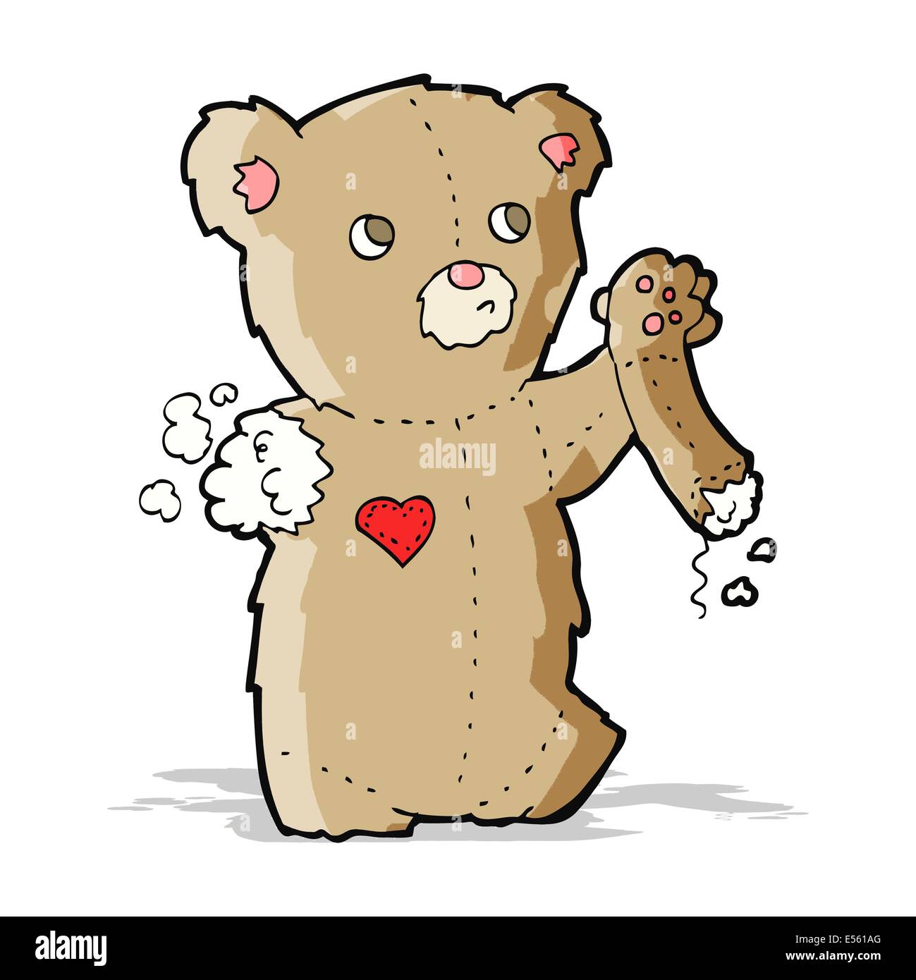 cartoon teddy bear with torn arm Stock Vector Image & Art - Alamy