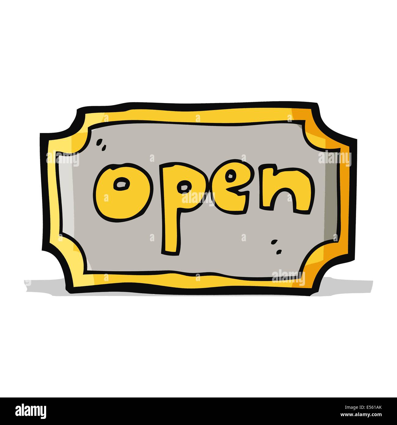 cartoon open sign Stock Vector Image & Art - Alamy