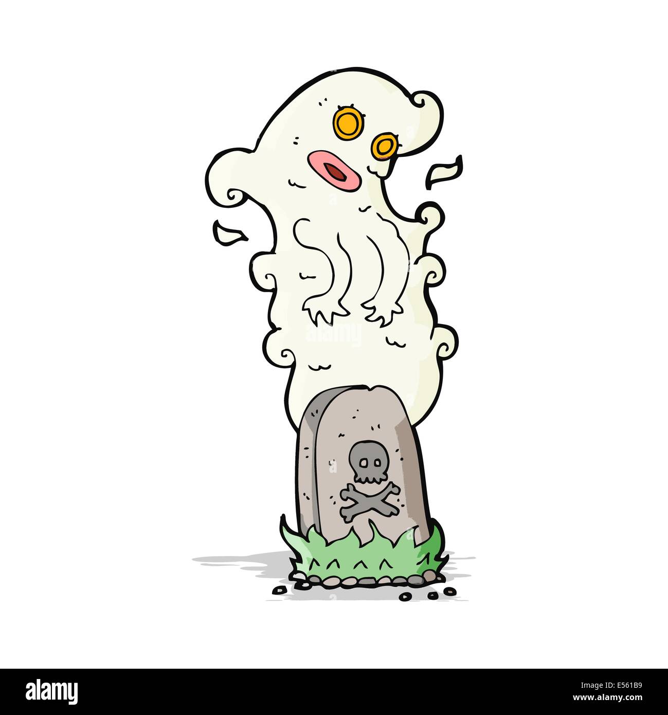 cartoon ghost rising from grave Stock Vector Image & Art - Alamy