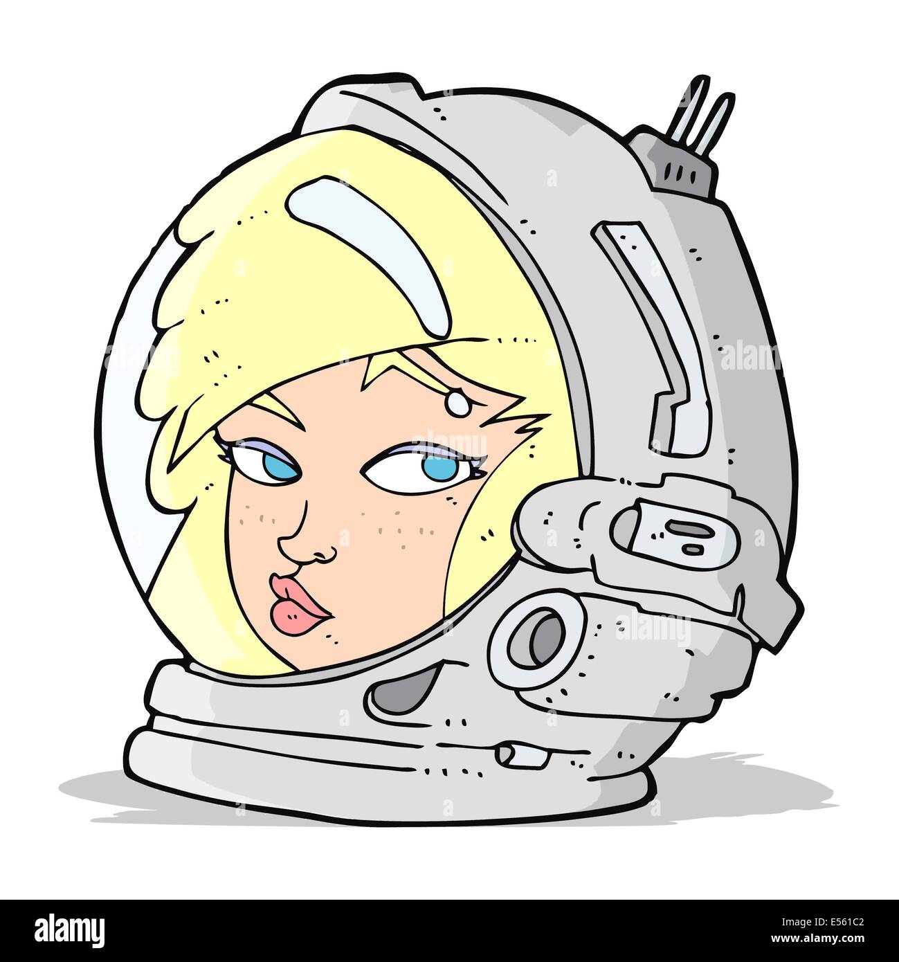 Cartoon Female Astronaut Stock Vector Image And Art Alamy