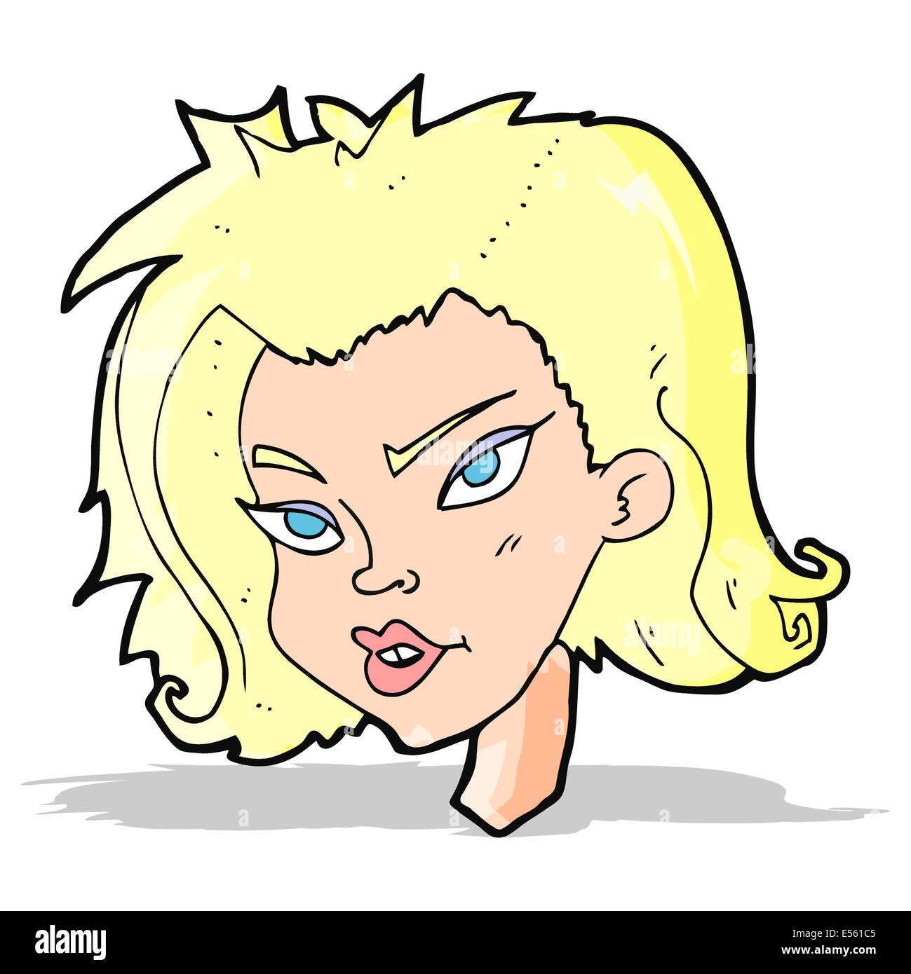 cartoon female face Stock Vector Image & Art - Alamy