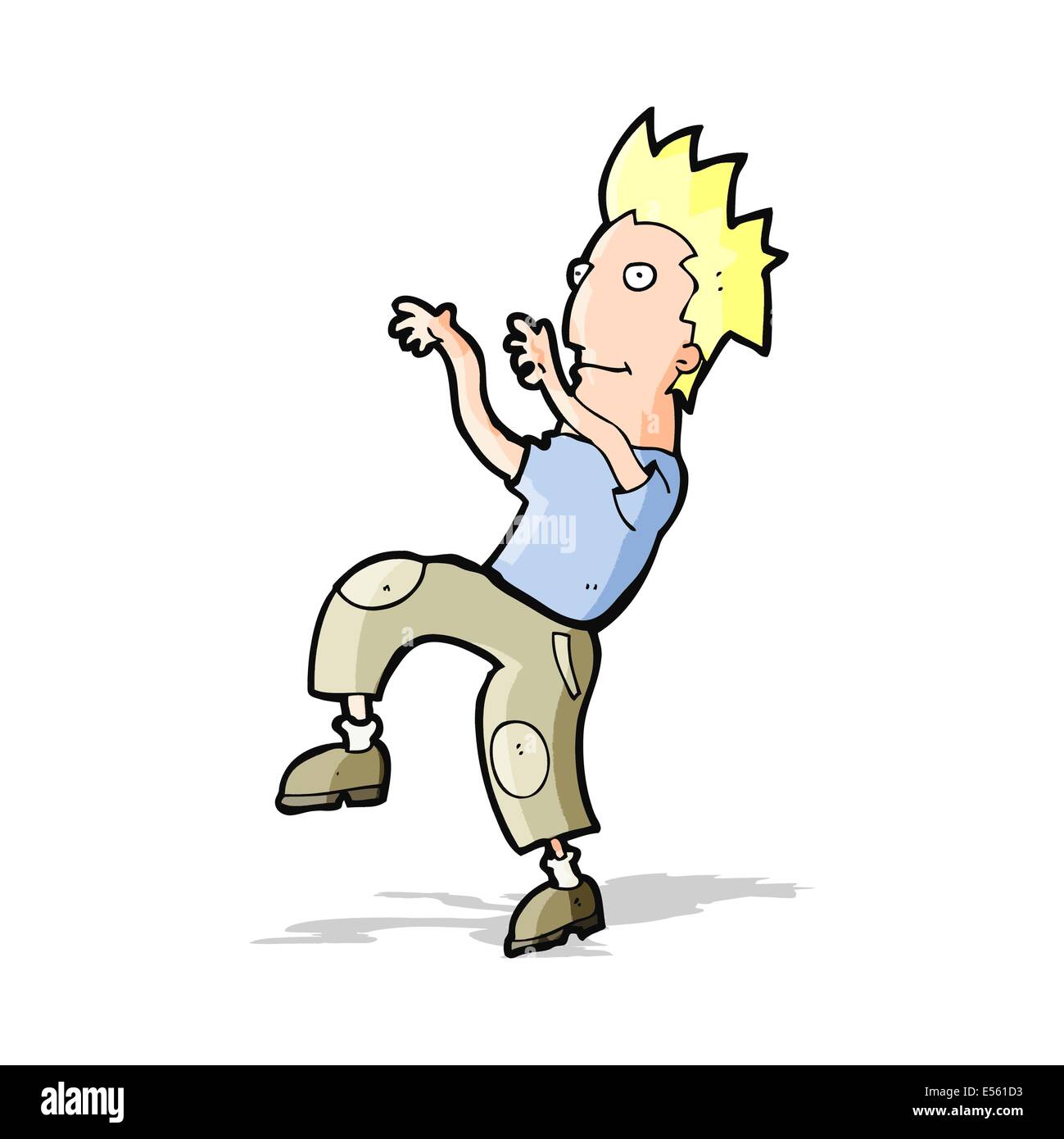 Cartoon boy doing crazy dance hi-res stock photography and images - Alamy
