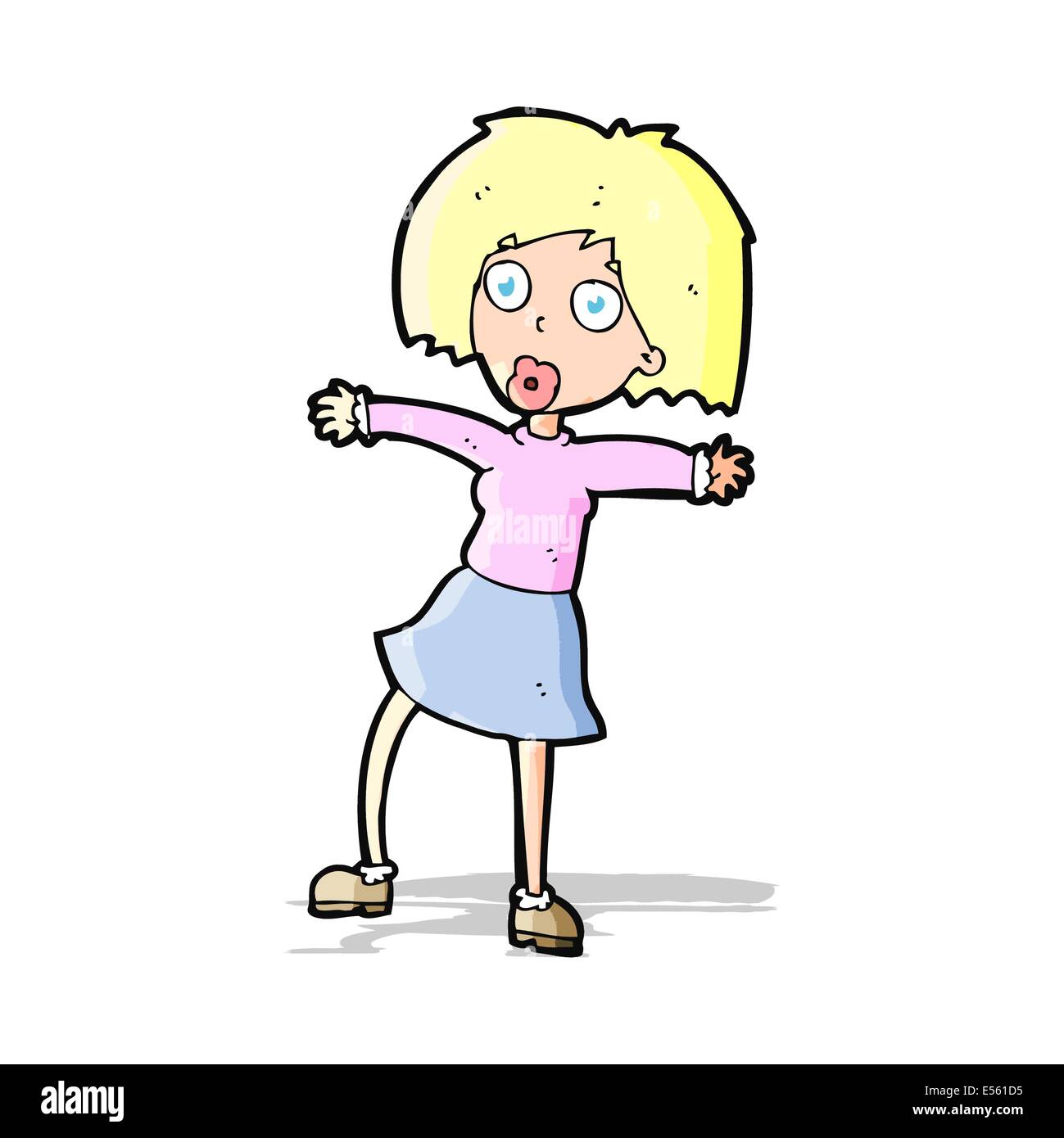 cartoon surprised woman Stock Vector Image & Art - Alamy