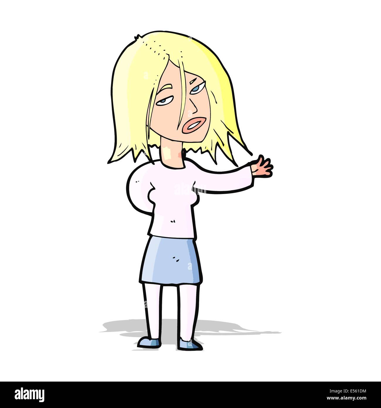 cartoon unhappy woman Stock Vector Image & Art - Alamy