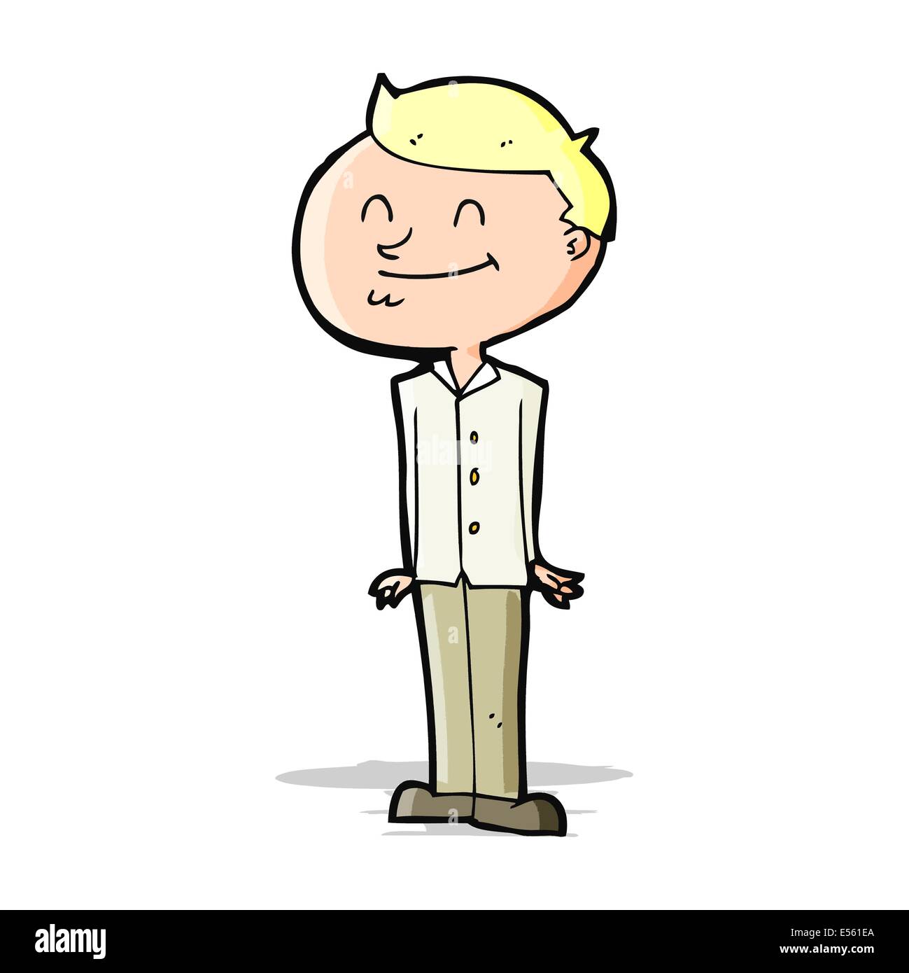 cartoon smiling man Stock Vector Image & Art - Alamy