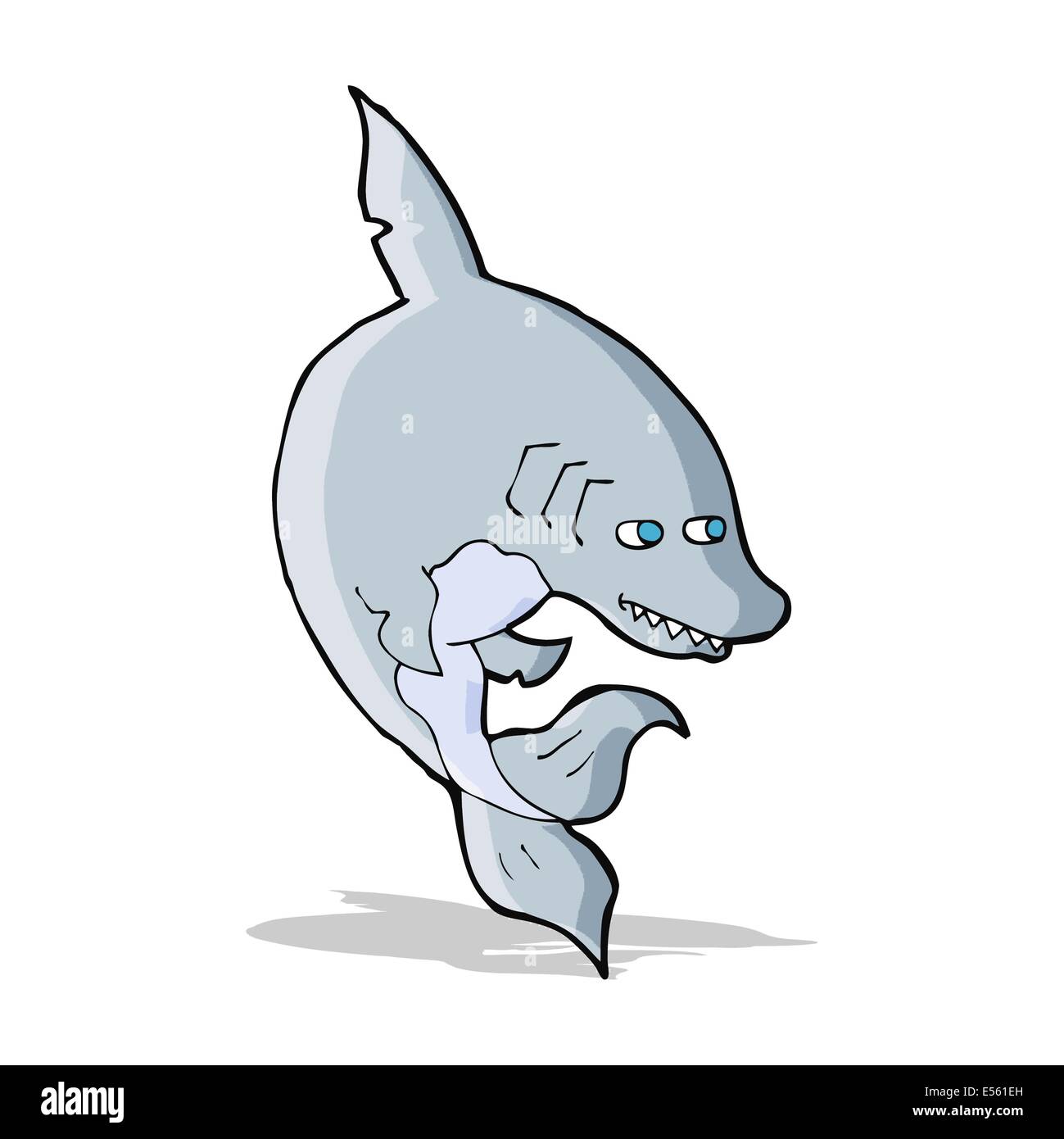 funny cartoon shark Stock Vector Image & Art - Alamy