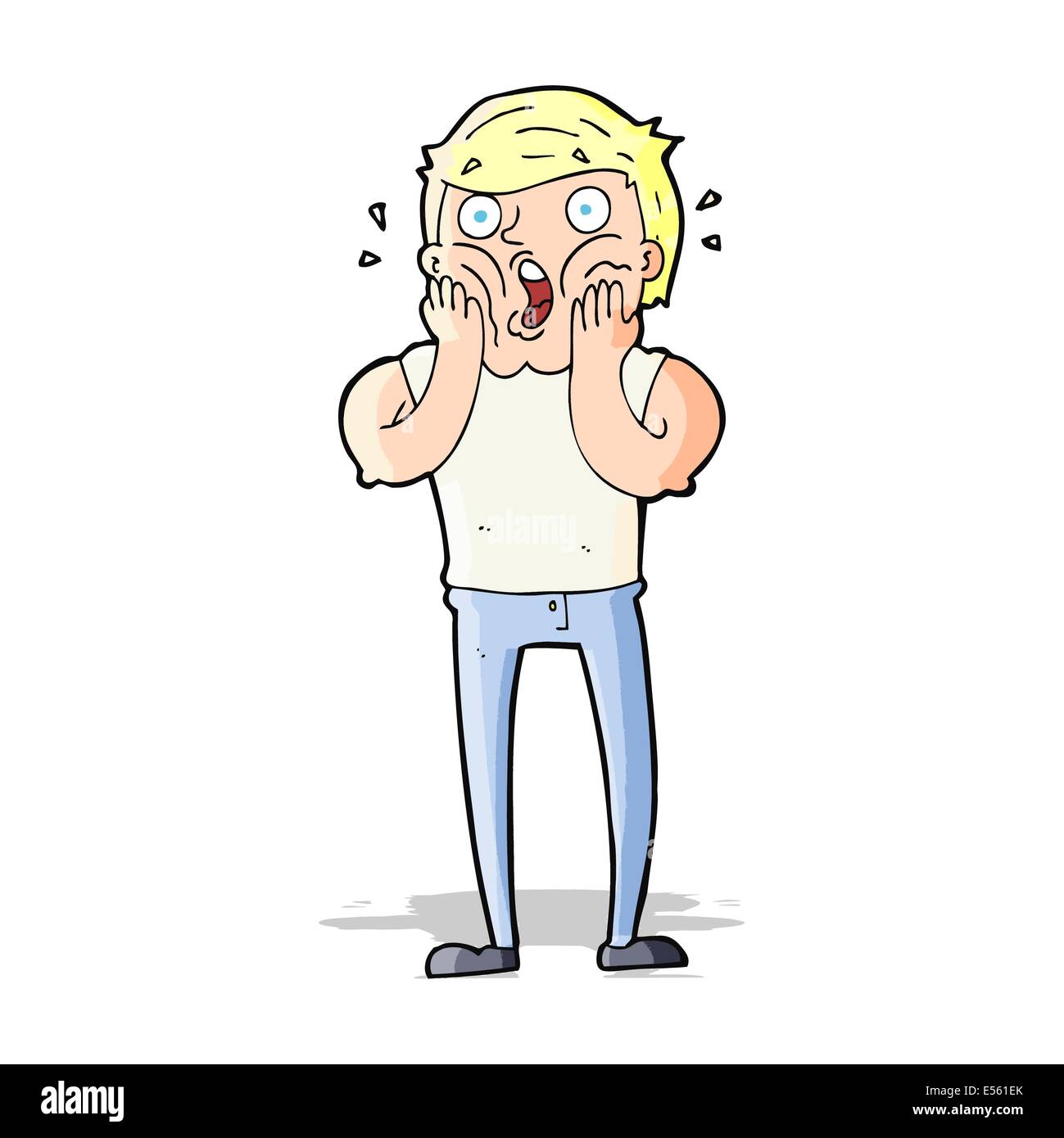 cartoon gasping man Stock Vector Image & Art - Alamy