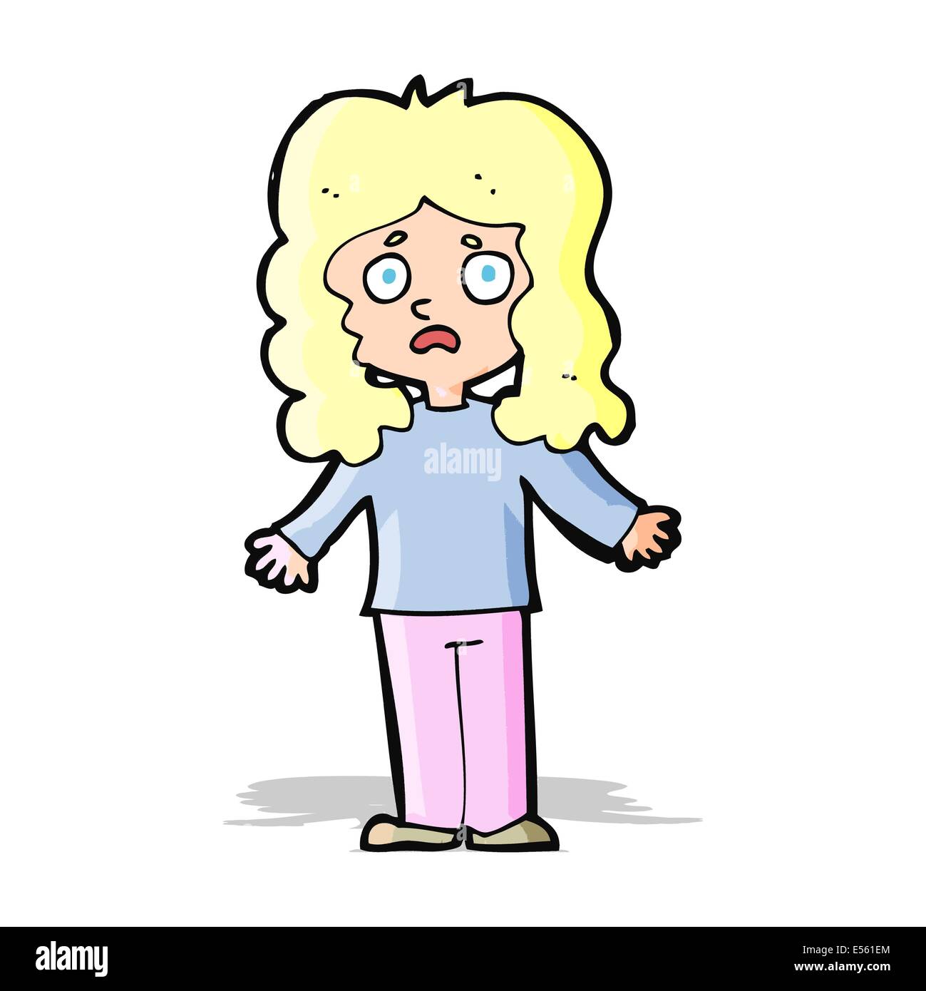 Concerned Woman Cartoon