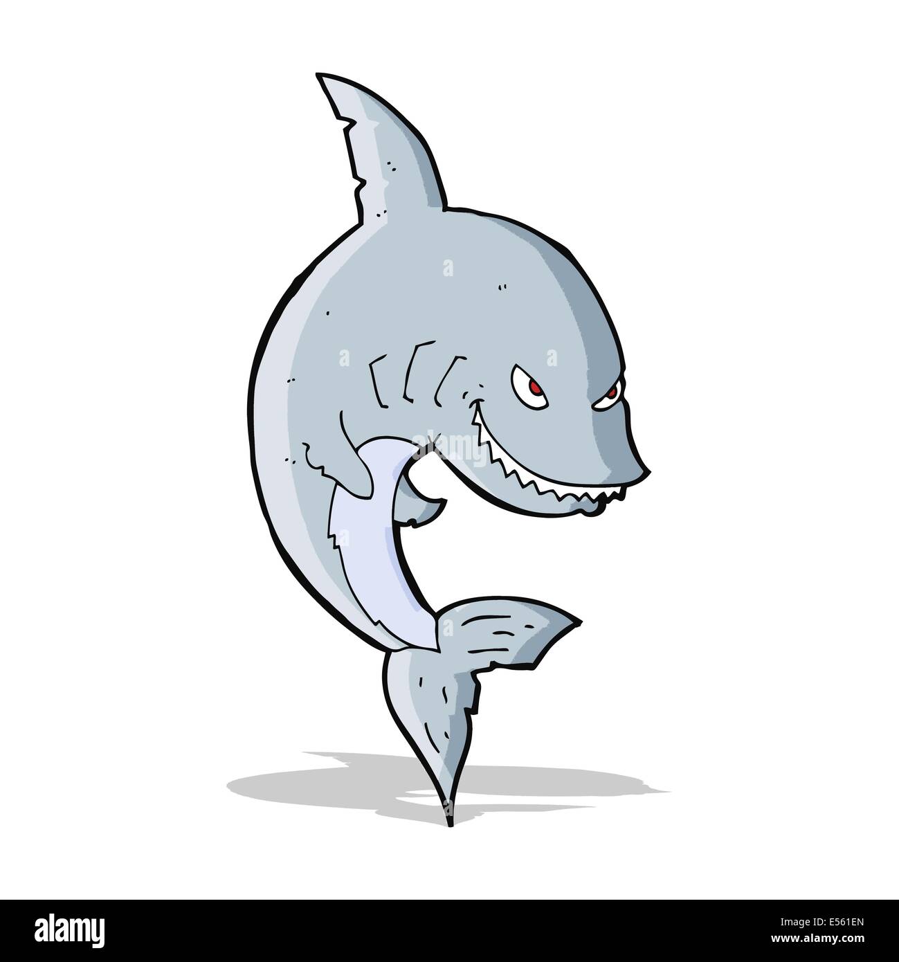 funny cartoon shark Stock Vector Image & Art - Alamy