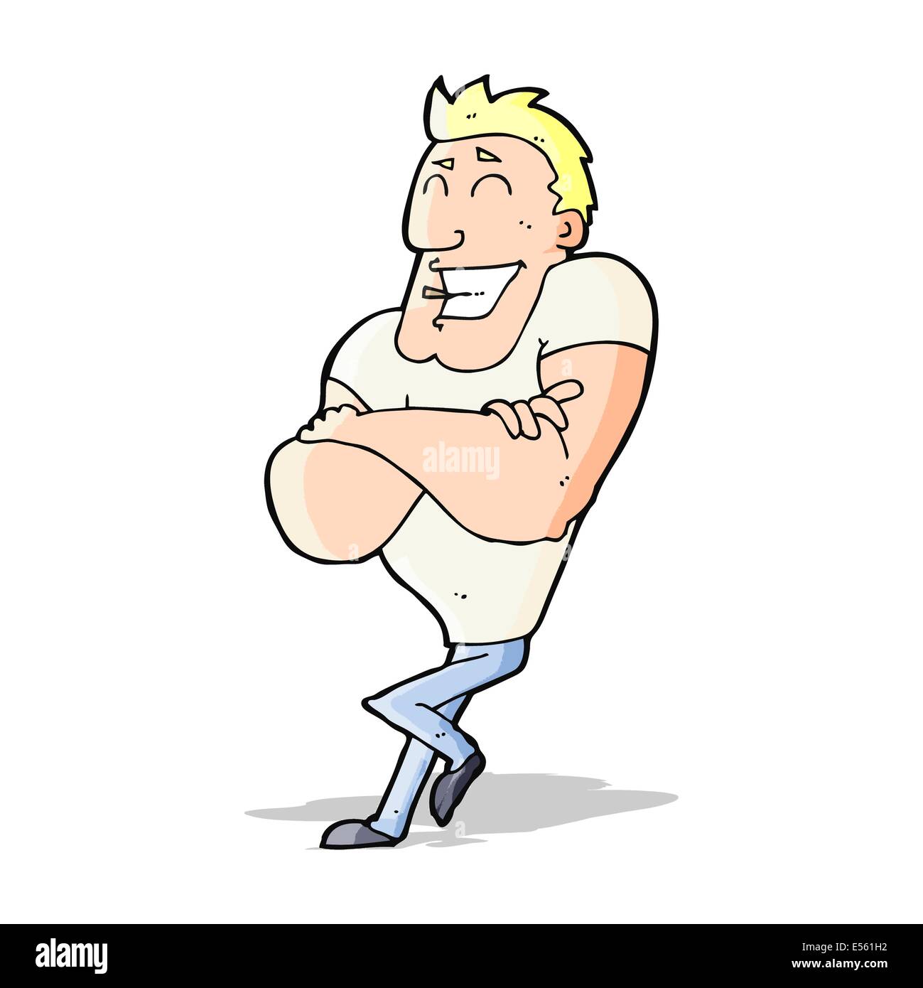 cartoon muscle guy Stock Vector Image & Art - Alamy