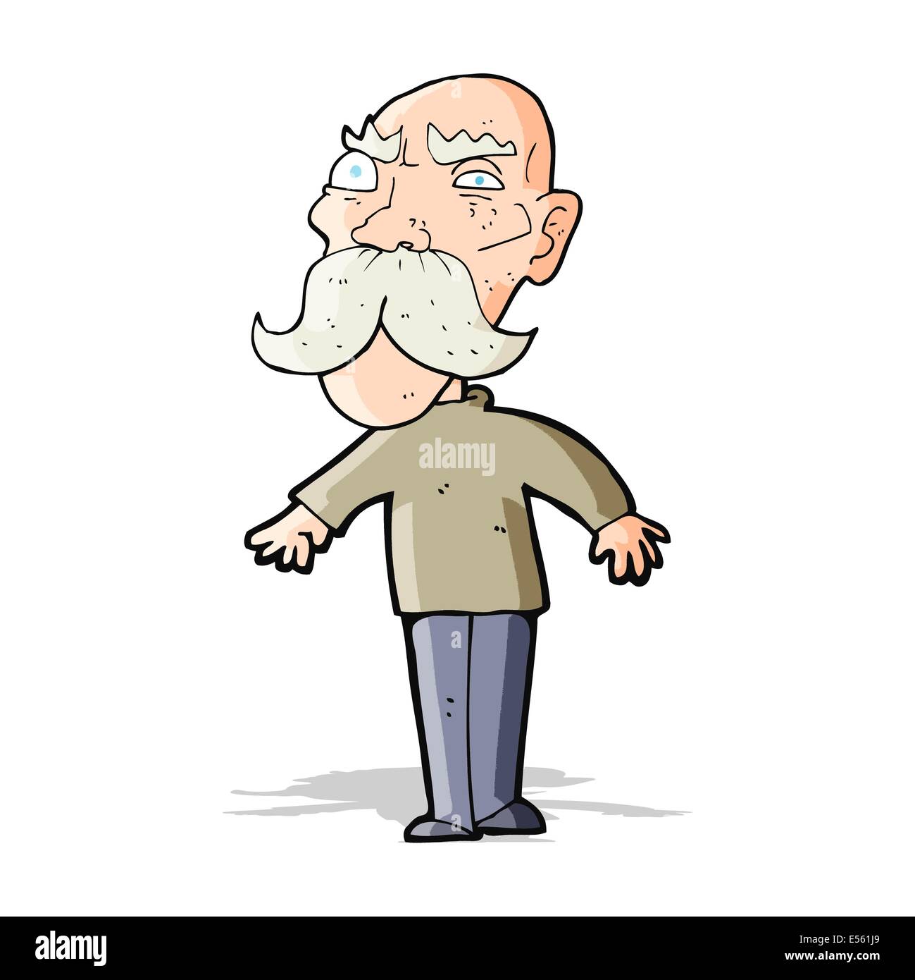 cartoon angry old man Stock Vector Image & Art - Alamy