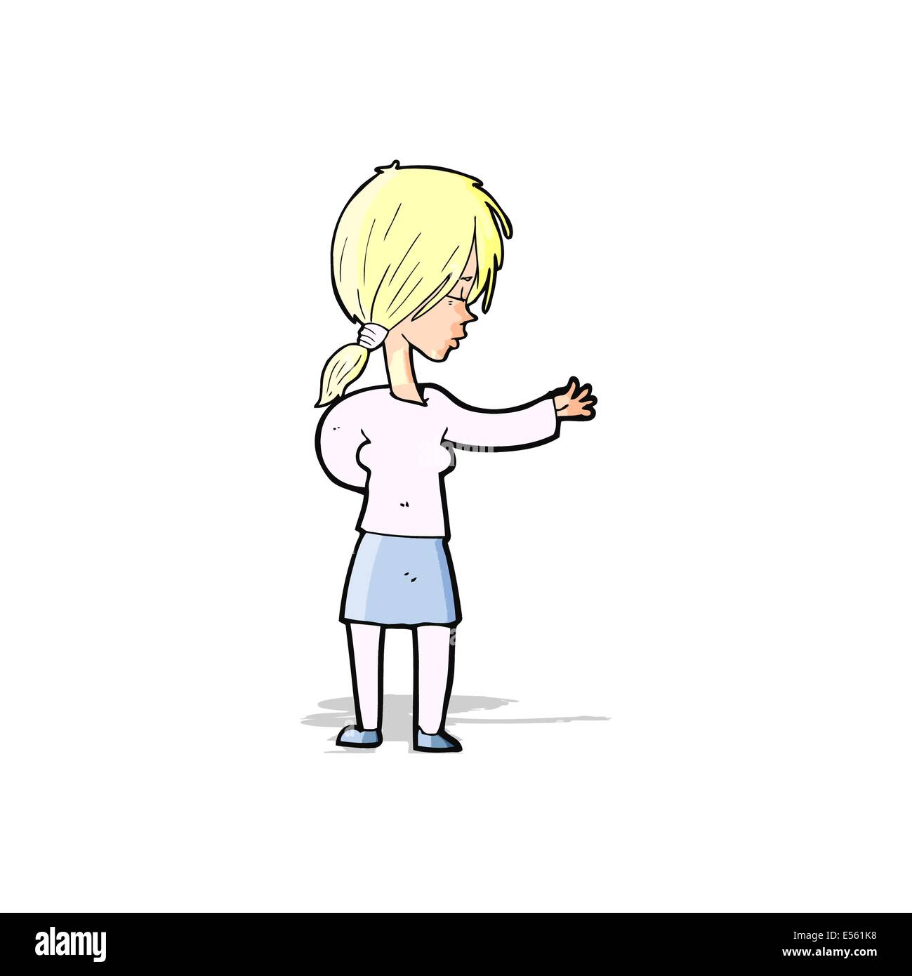 cartoon woman gesturing Stock Vector Image & Art - Alamy