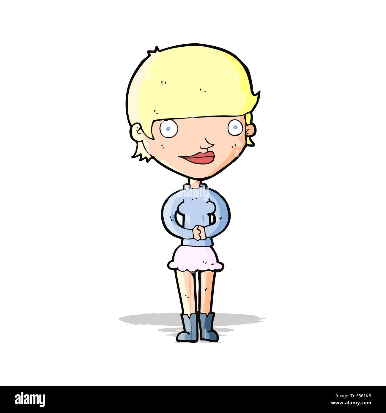cartoon friendly woman Stock Vector Image & Art - Alamy
