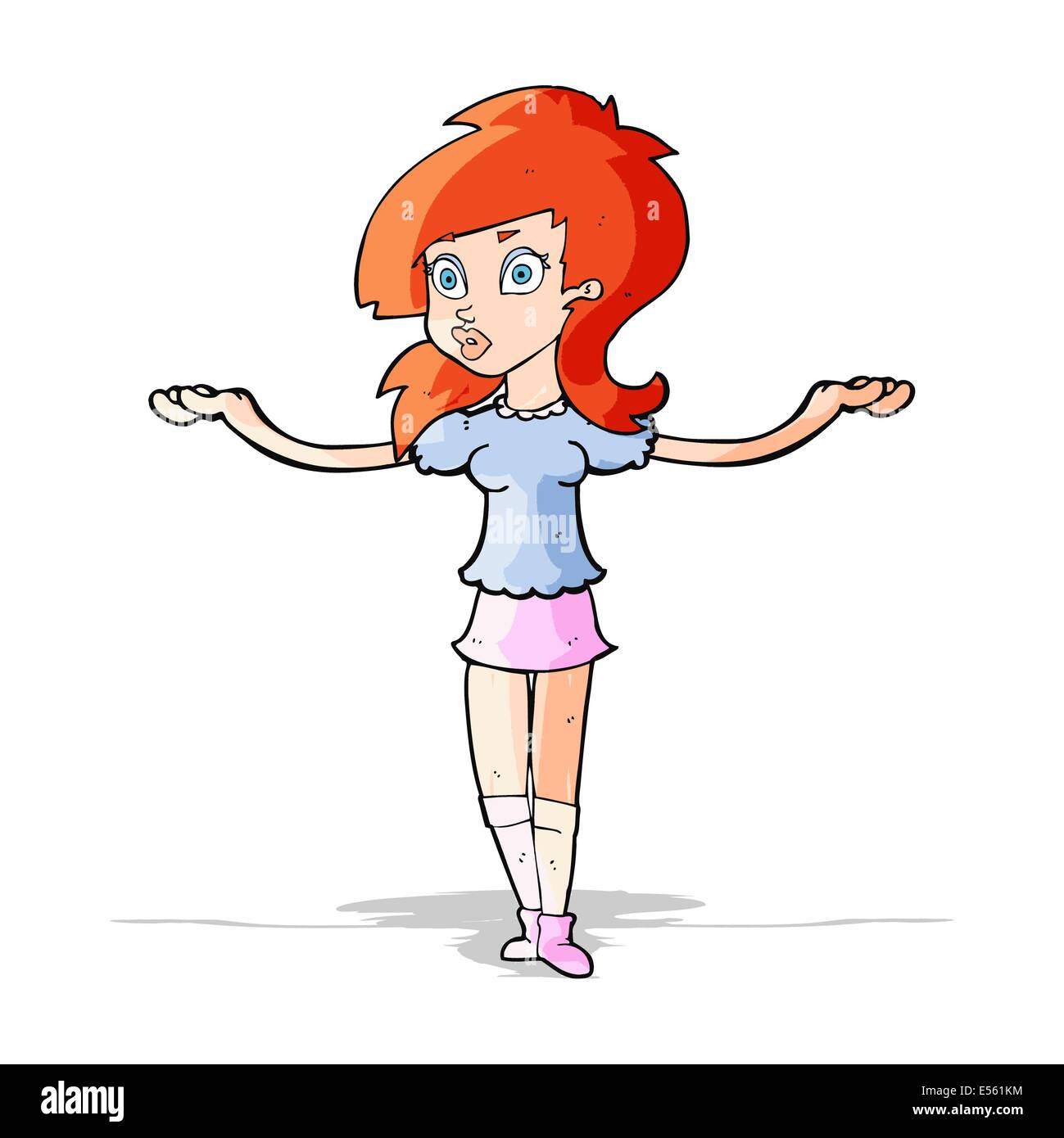 Pretty girl confused expression Stock Vector Images - Alamy