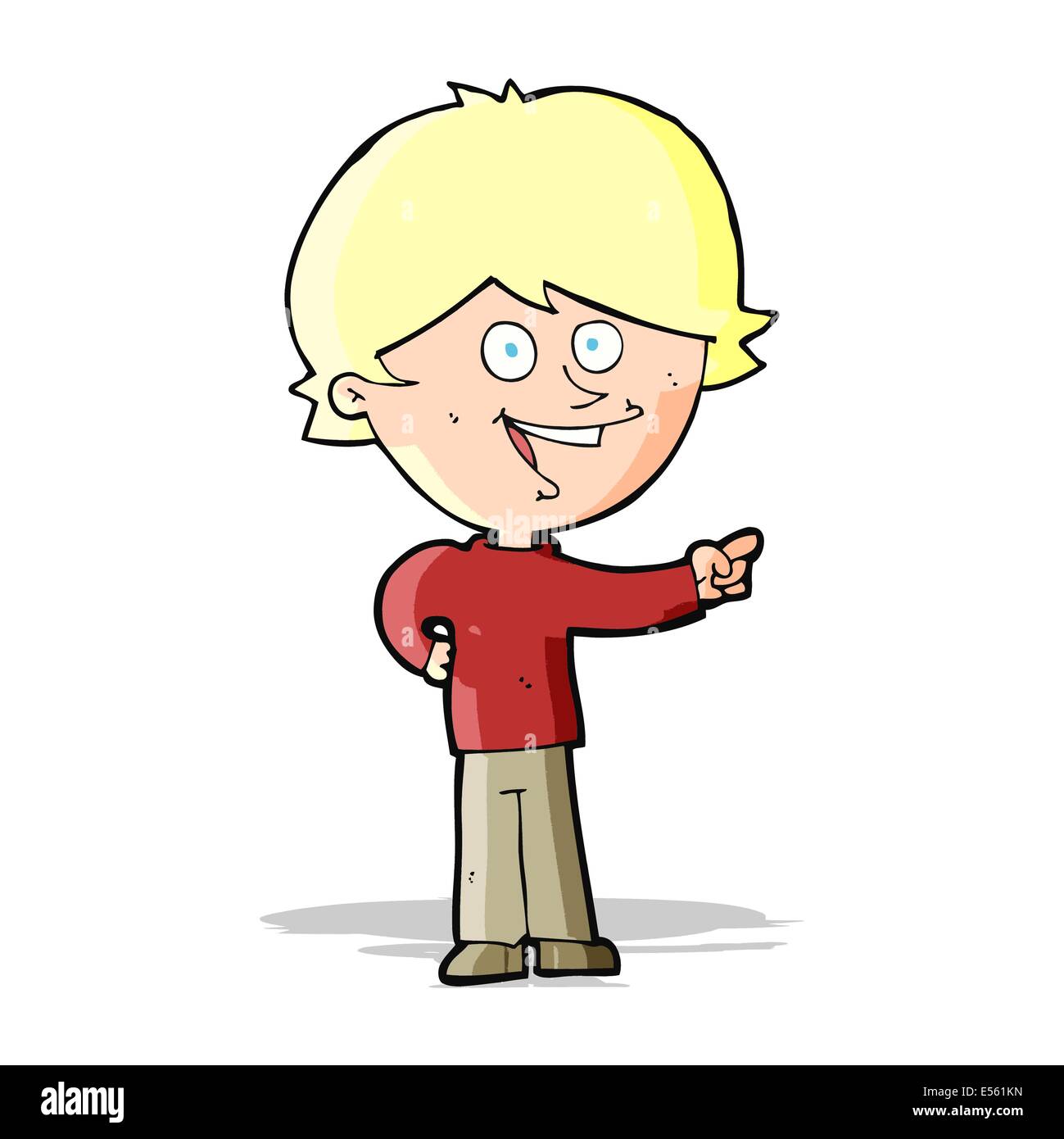 cartoon boy laughing and pointing Stock Vector Image & Art - Alamy