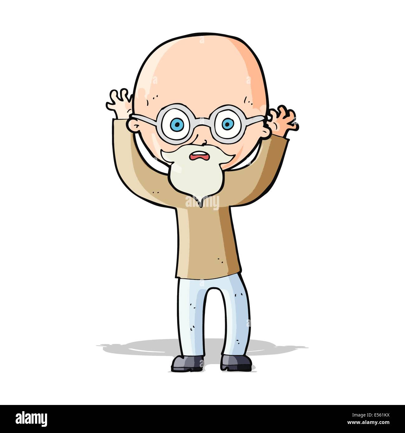 Cartoon stressed bald man hi-res stock photography and images - Alamy