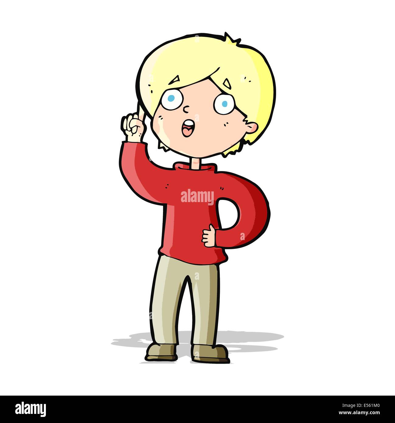 cartoon boy with idea Stock Vector Image & Art - Alamy