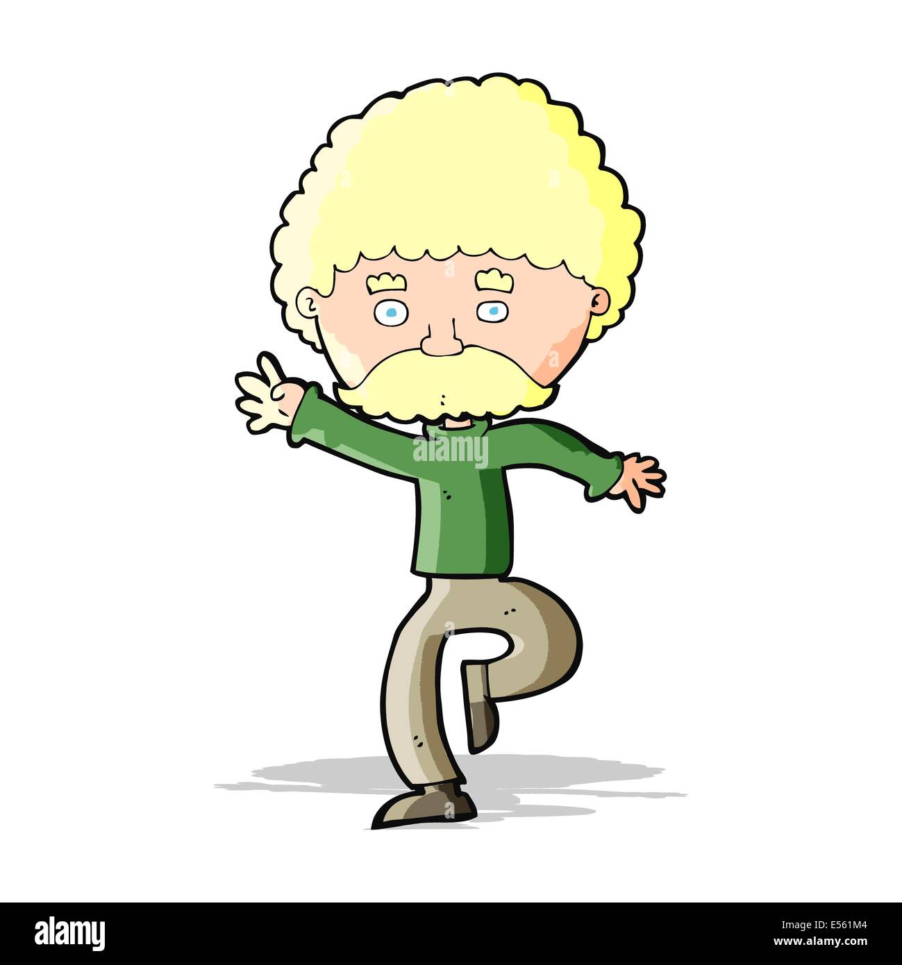 Cartoon dancing man mustache hi-res stock photography and images - Alamy
